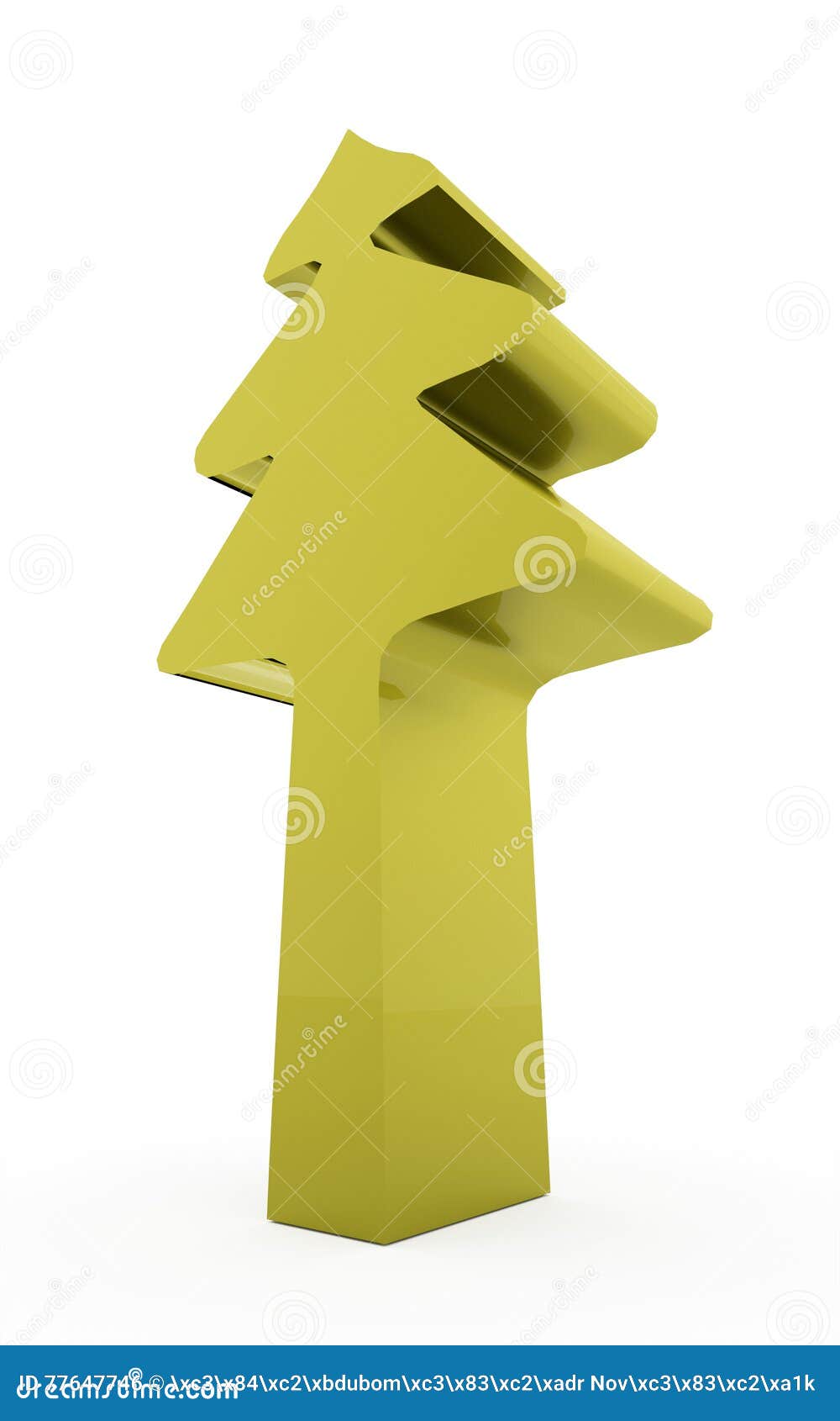 Christmas Tree Abstract Rendered Isolated on White Background Stock ...