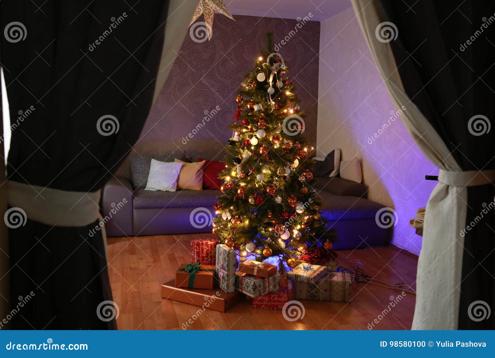 Christmas tree stock photo. Image of dekor, nnchristmas - 98580100