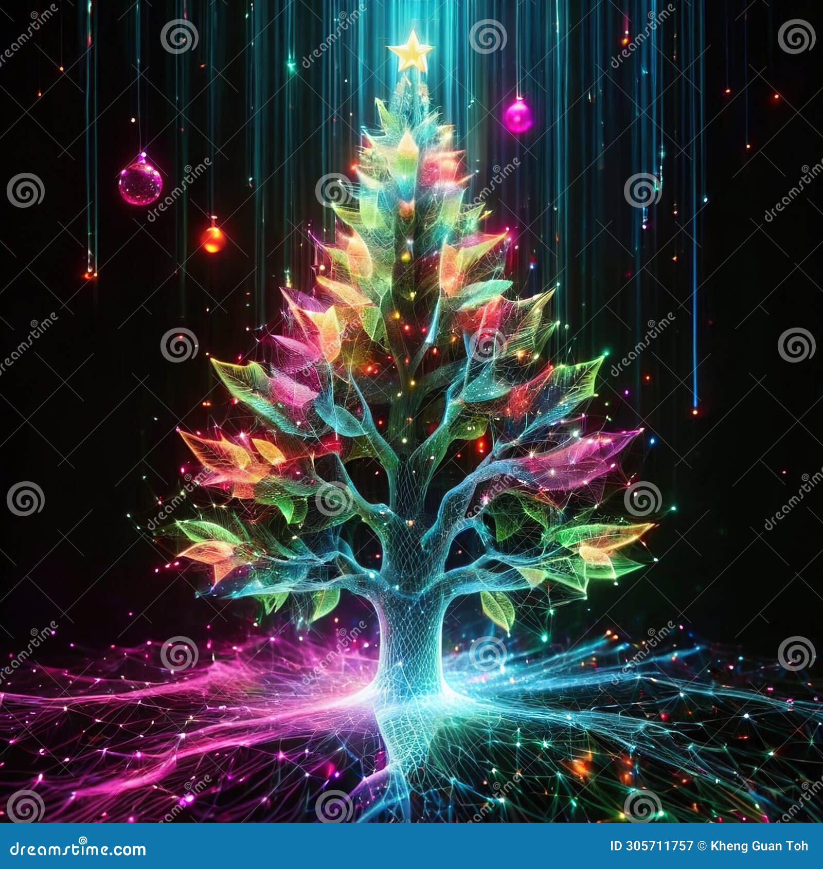 Christmas Tree, Artificial Intelligence Virtual Digital Online ...