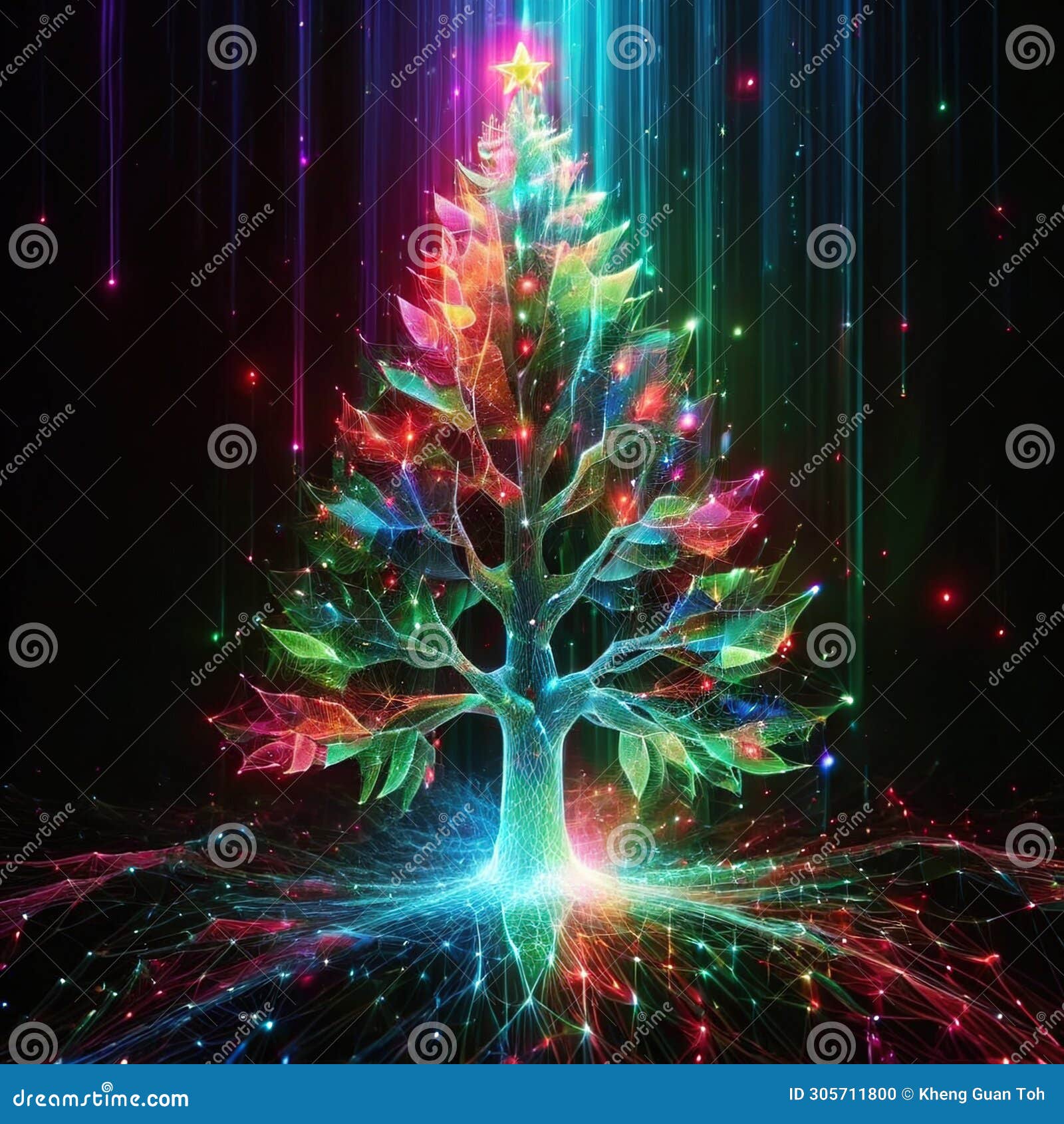 Christmas Tree, Artificial Intelligence Virtual Digital Online ...