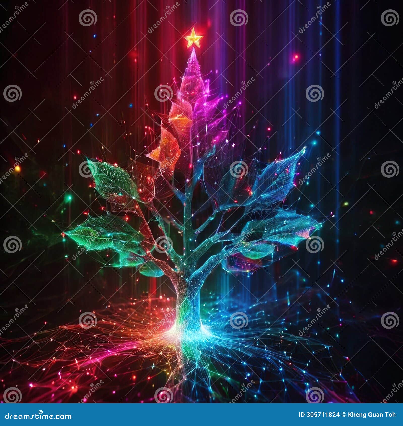Christmas Tree, Artificial Intelligence Virtual Digital Online ...