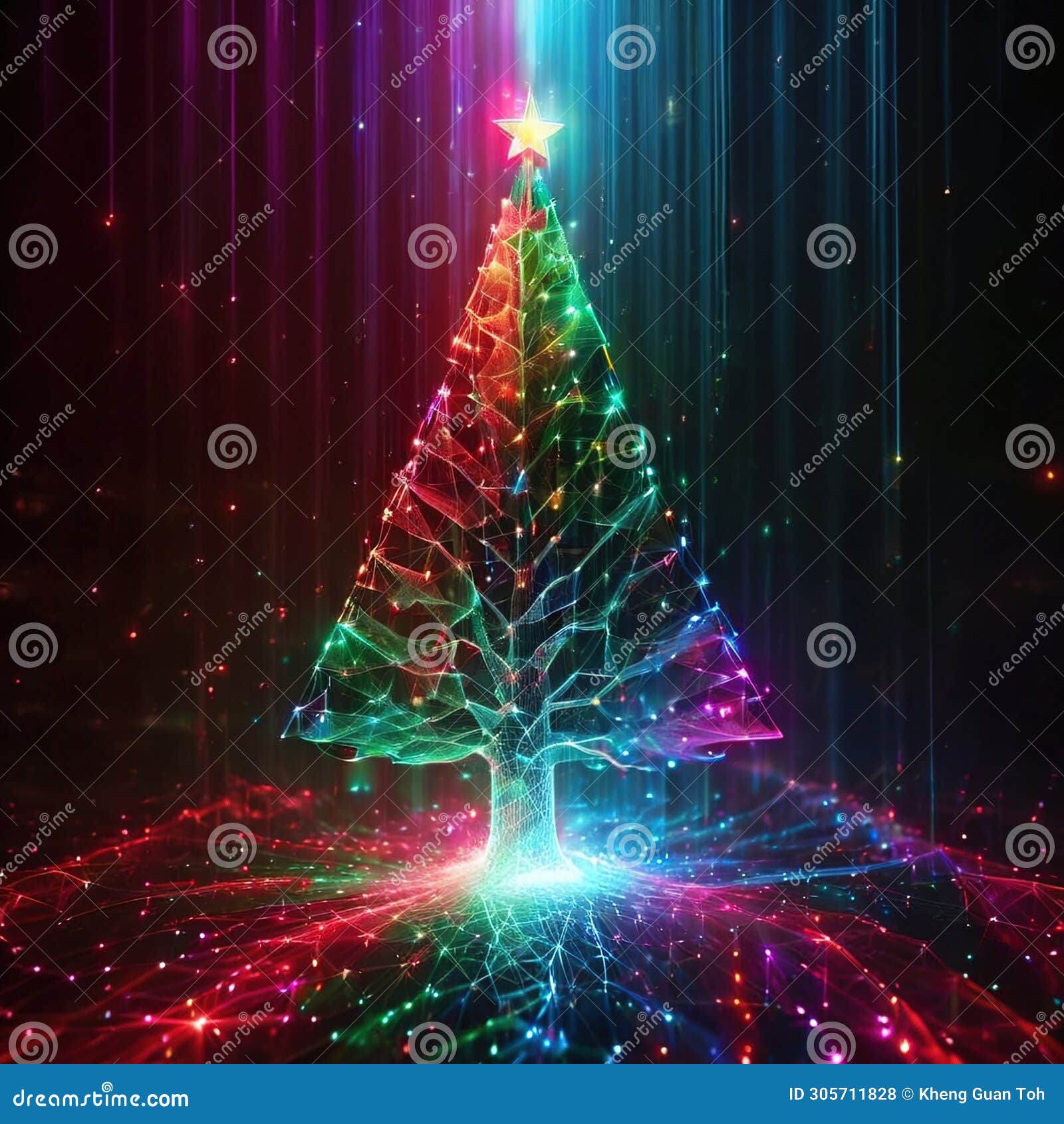 Christmas Tree, Artificial Intelligence Virtual Digital Online ...