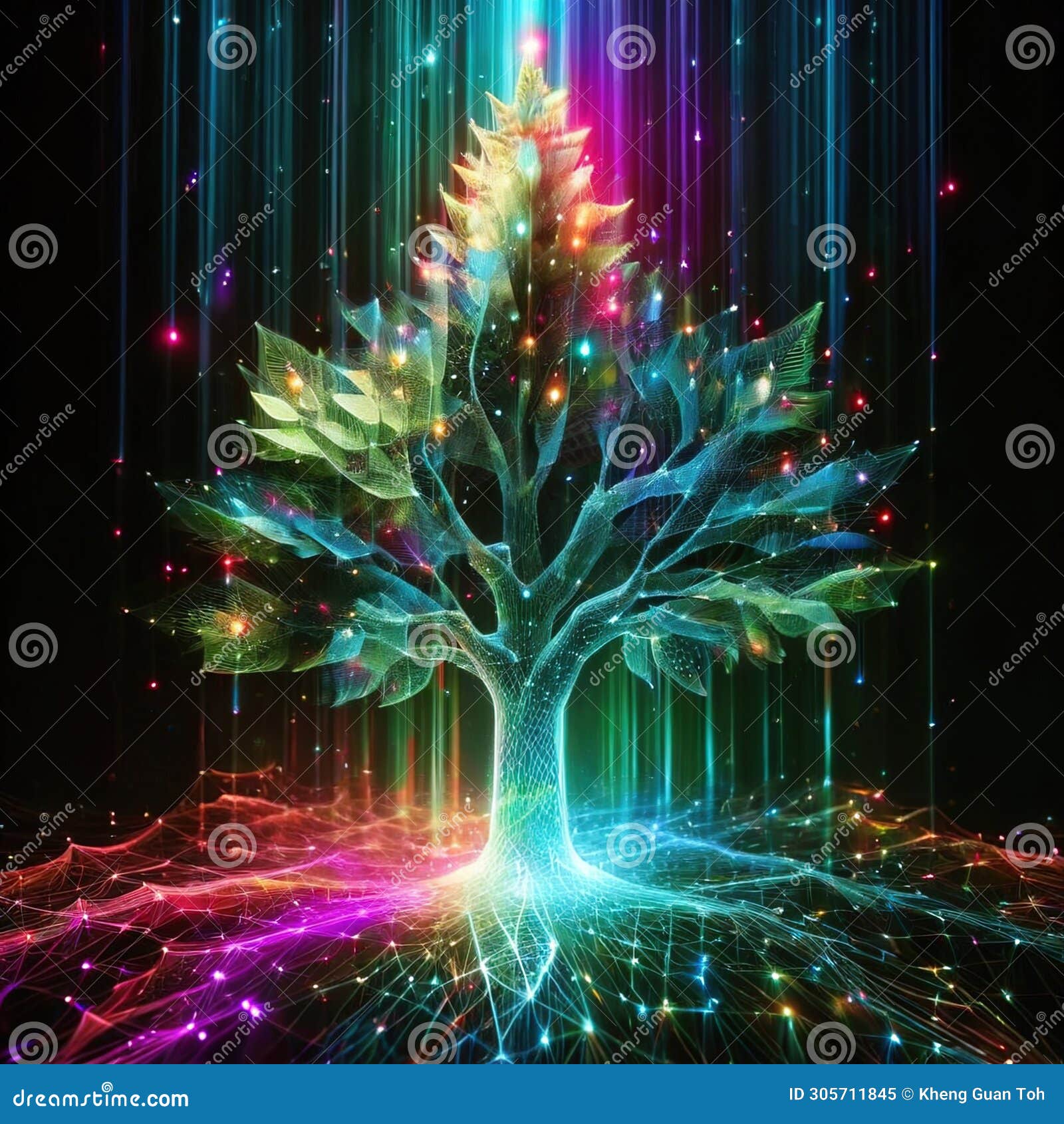 Christmas Tree, Artificial Intelligence Virtual Digital Online ...