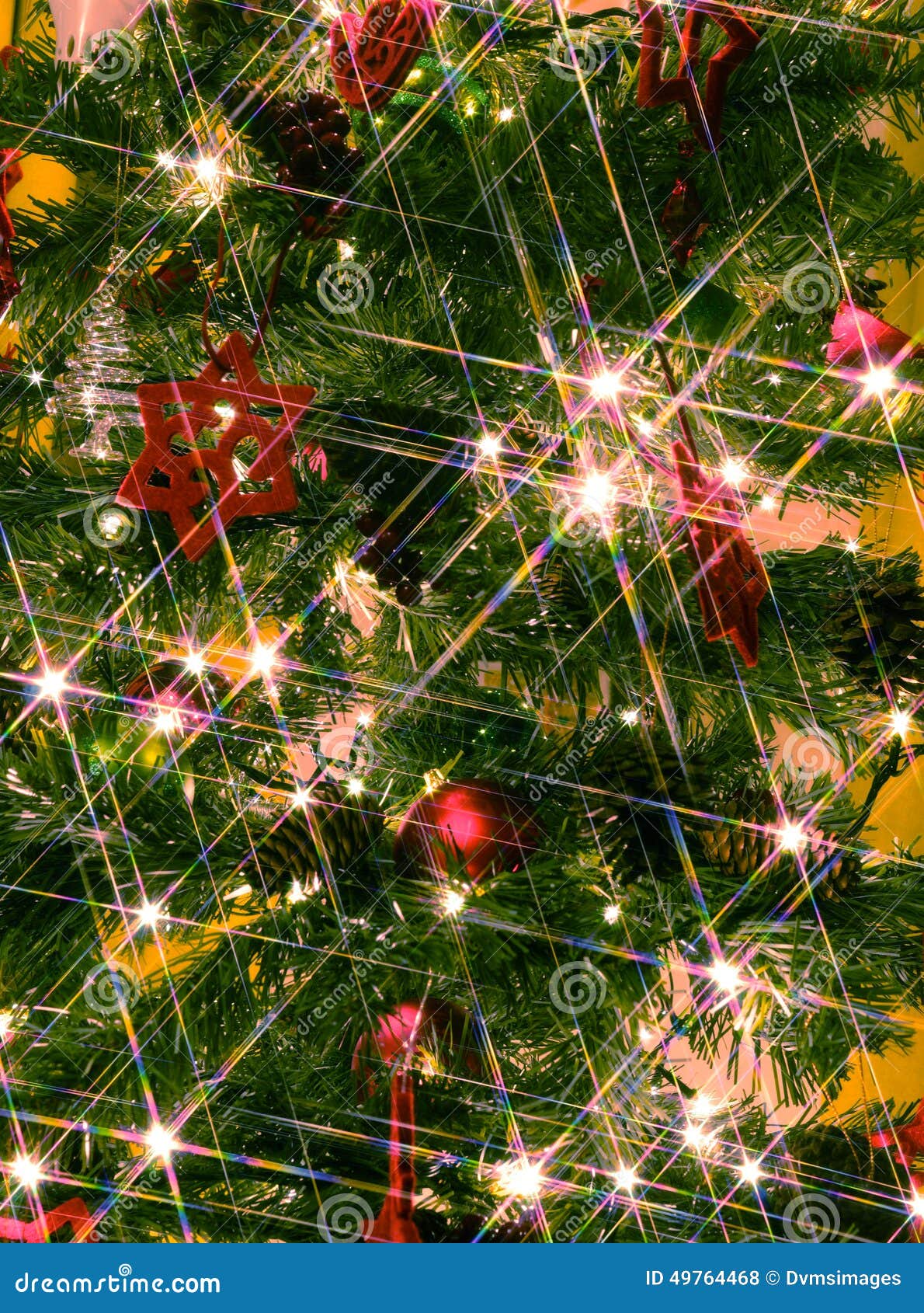 Sparkling Christmas Tree stock photo. Image of ornaments - 49764468
