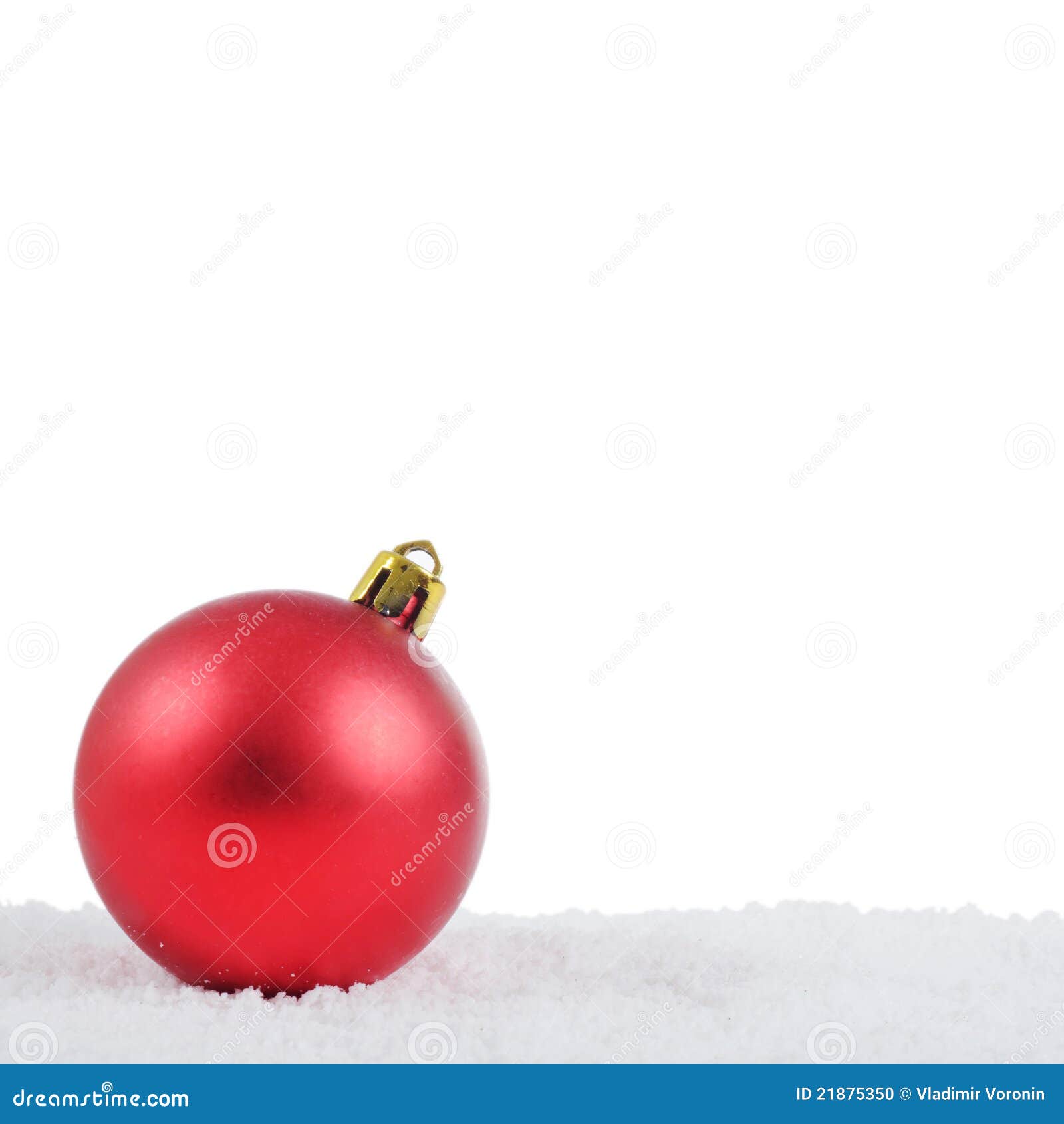The Christmas Tree Ball in Snow Stock Photo - Image of bauble ...