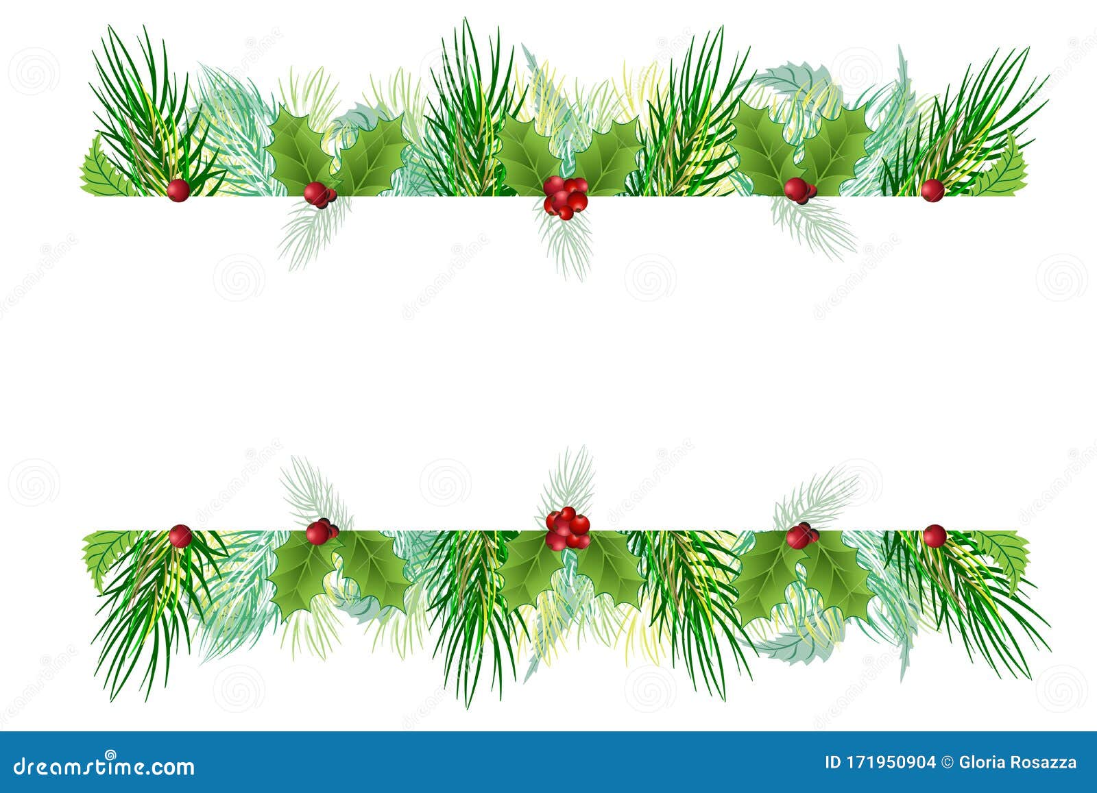Christmas Tree Frame Border Banner Vector Image | CartoonDealer.com ...