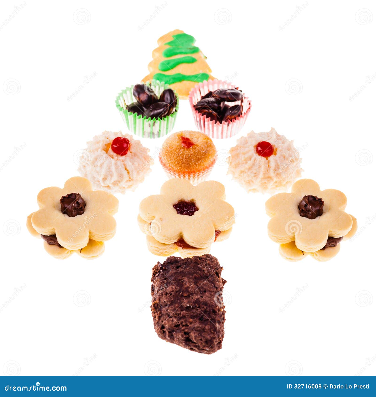 Christmas tree biscuits stock photo. Image of chocolate - 32716008