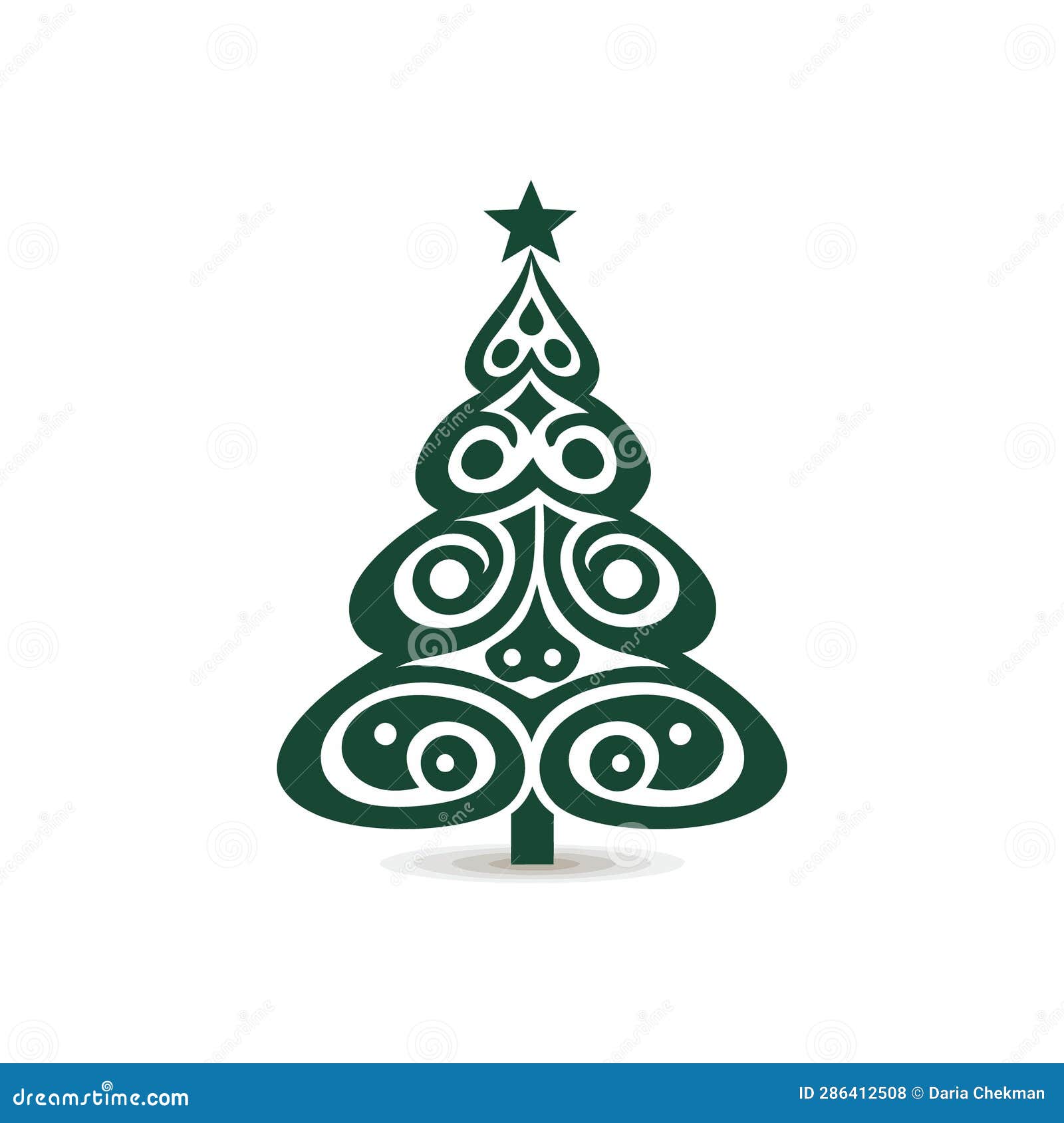 Christmas tree black icon stock vector. Illustration of pictogram ...