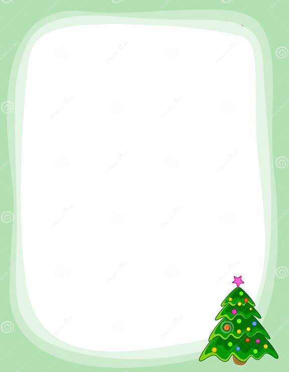 Christmas tree border stock vector. Illustration of december - 19229441