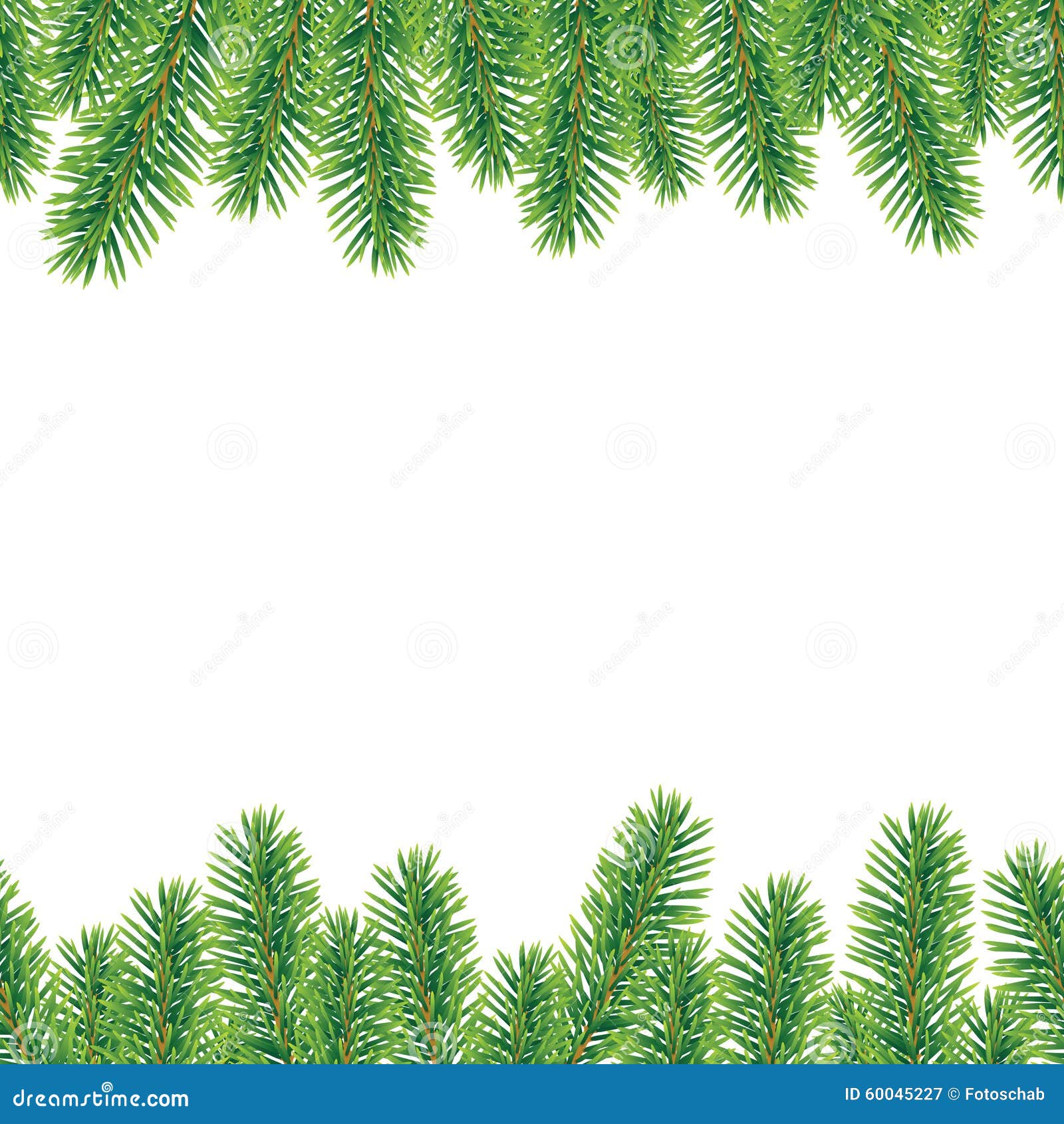 Christmas tree border stock vector. Illustration of angle - 60045227