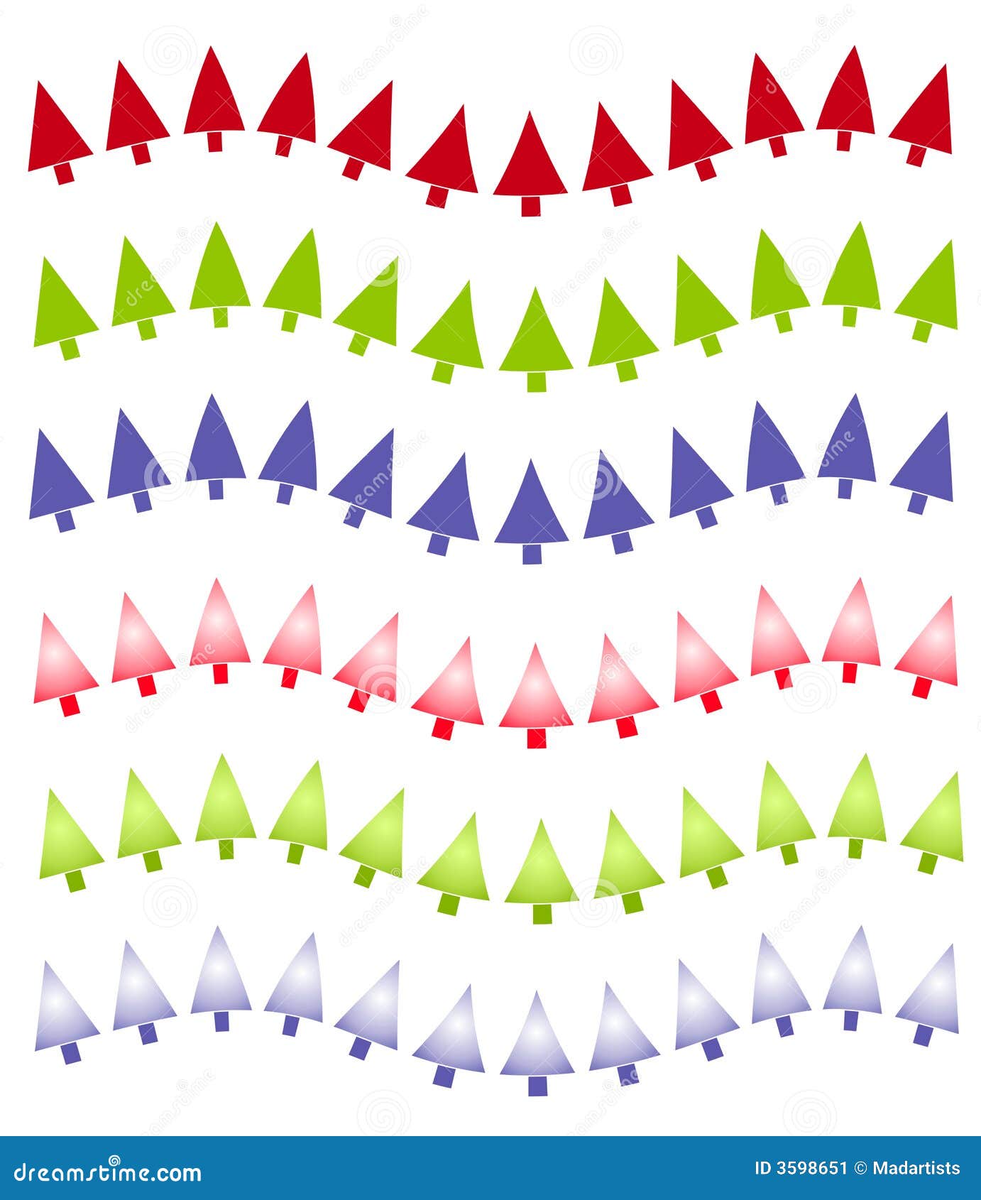 Christmas Tree Borders stock illustration. Illustration of xmas - 3598651