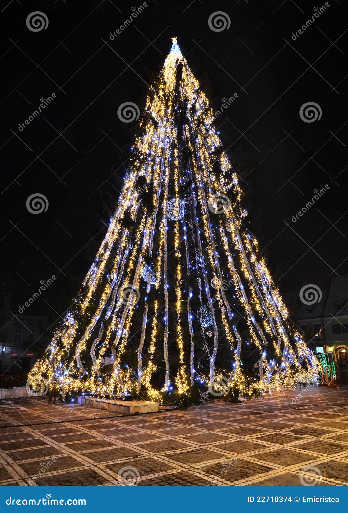 Christmas Tree in Brasov, Romania Stock Photo - Image of claus, holiday ...