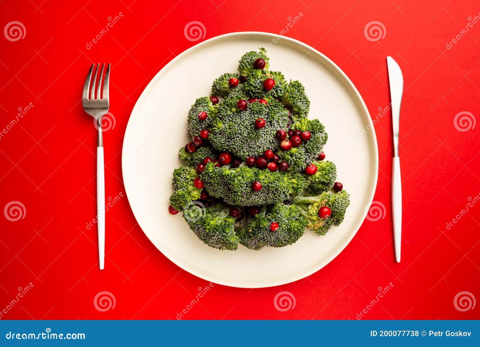 Christmas Tree from Broccoli Stock Photo - Image of abstract, diet ...
