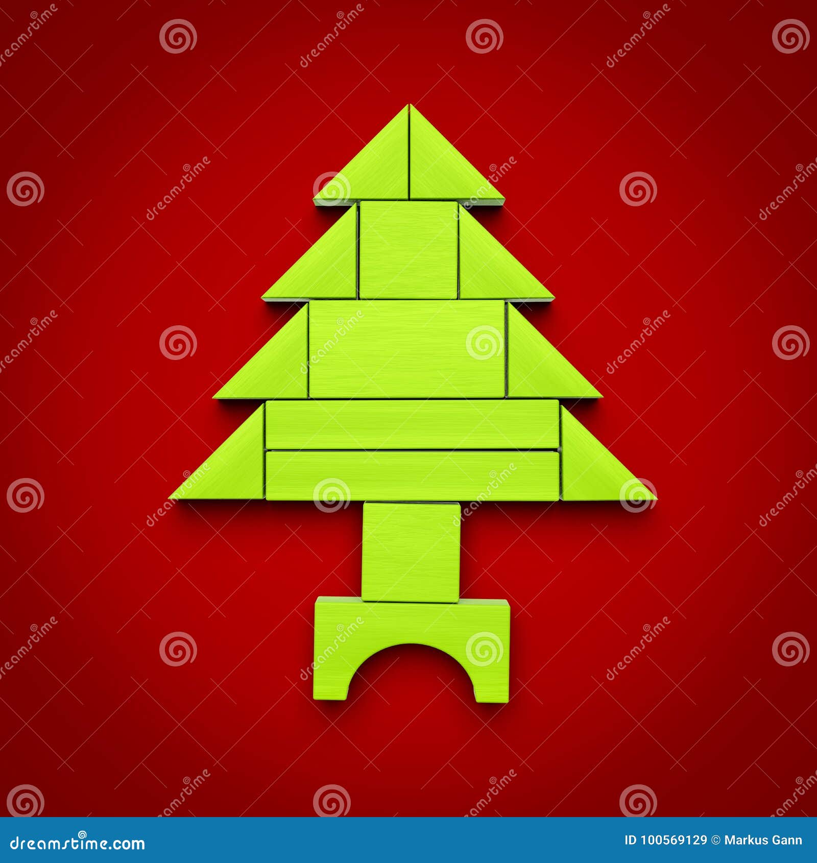 Christmas Tree Building Blocks Stock Illustration - Illustration of ...