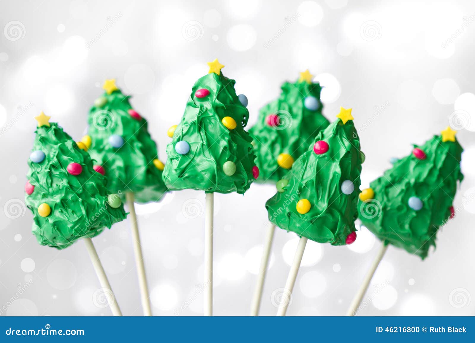 Christmas tree cake pops stock photo. Image of horizontal - 46216800