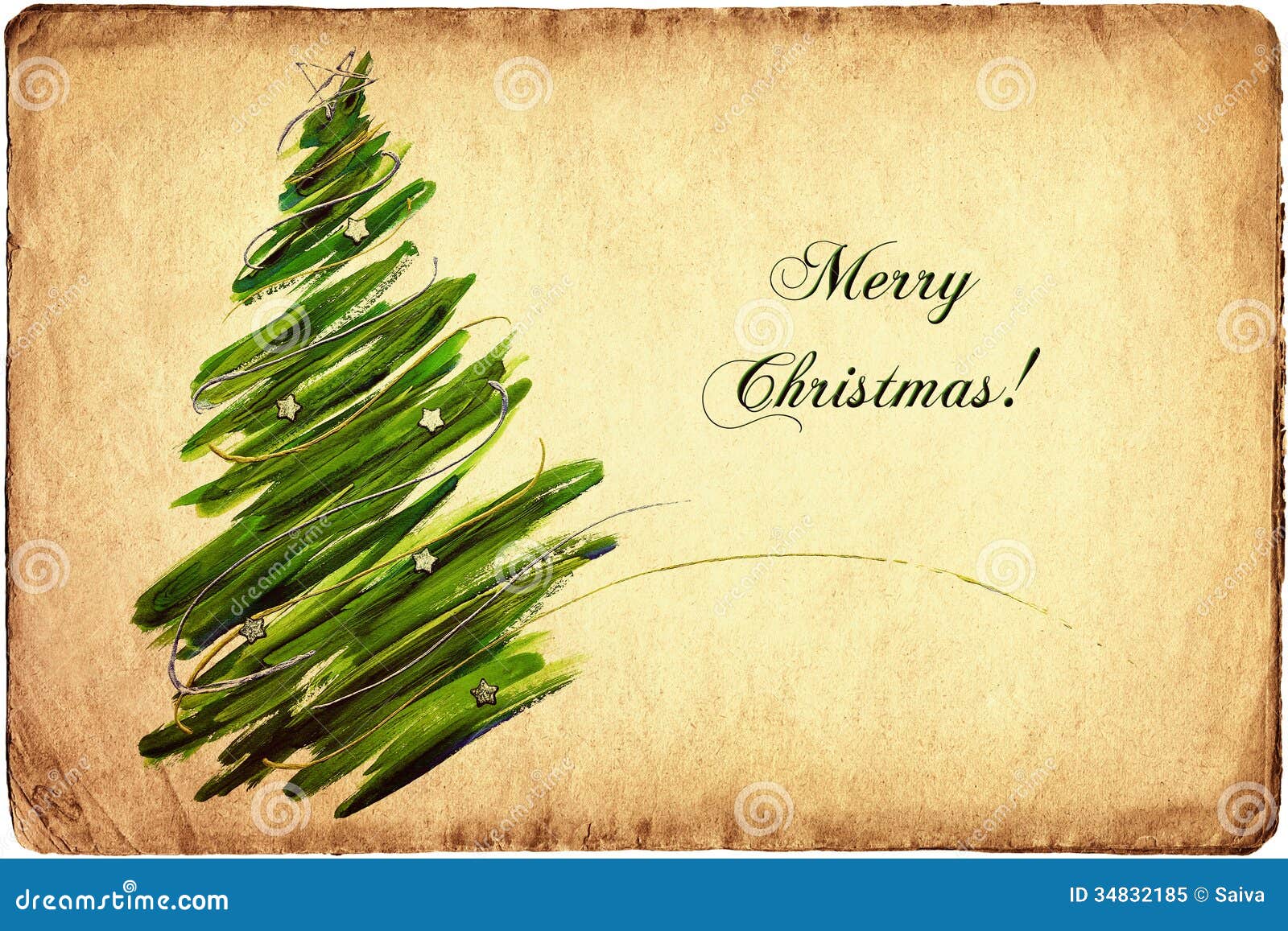 Christmas tree card stock image. Image of curve, brown - 34832185