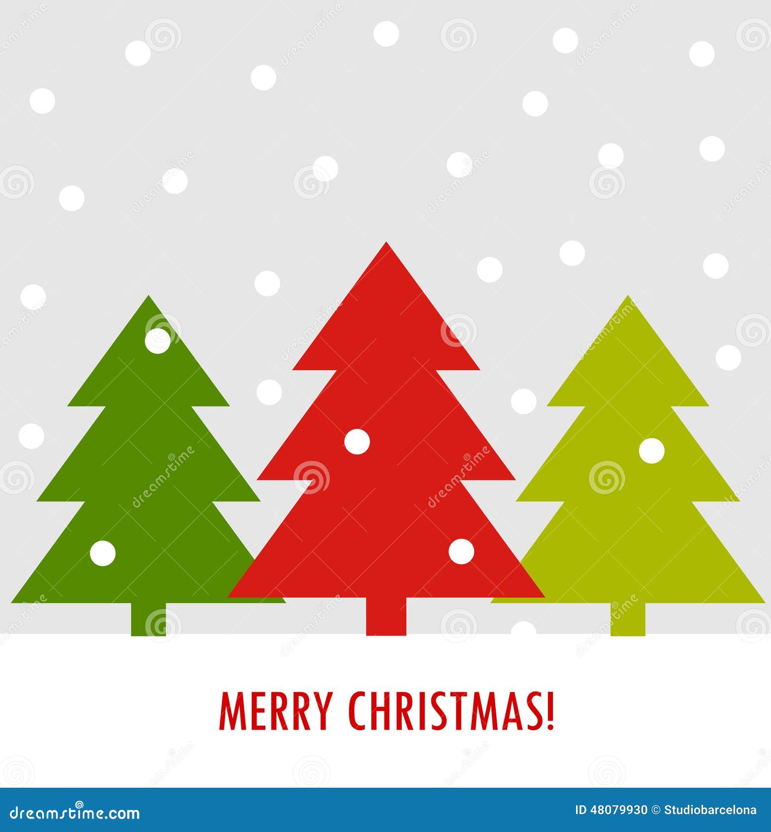 Christmas tree card stock vector. Illustration of colors - 48079930