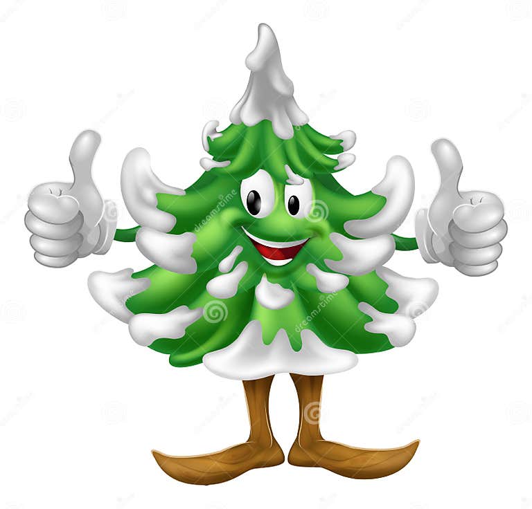 Christmas tree cartoon man stock vector. Illustration of mascot - 26680551