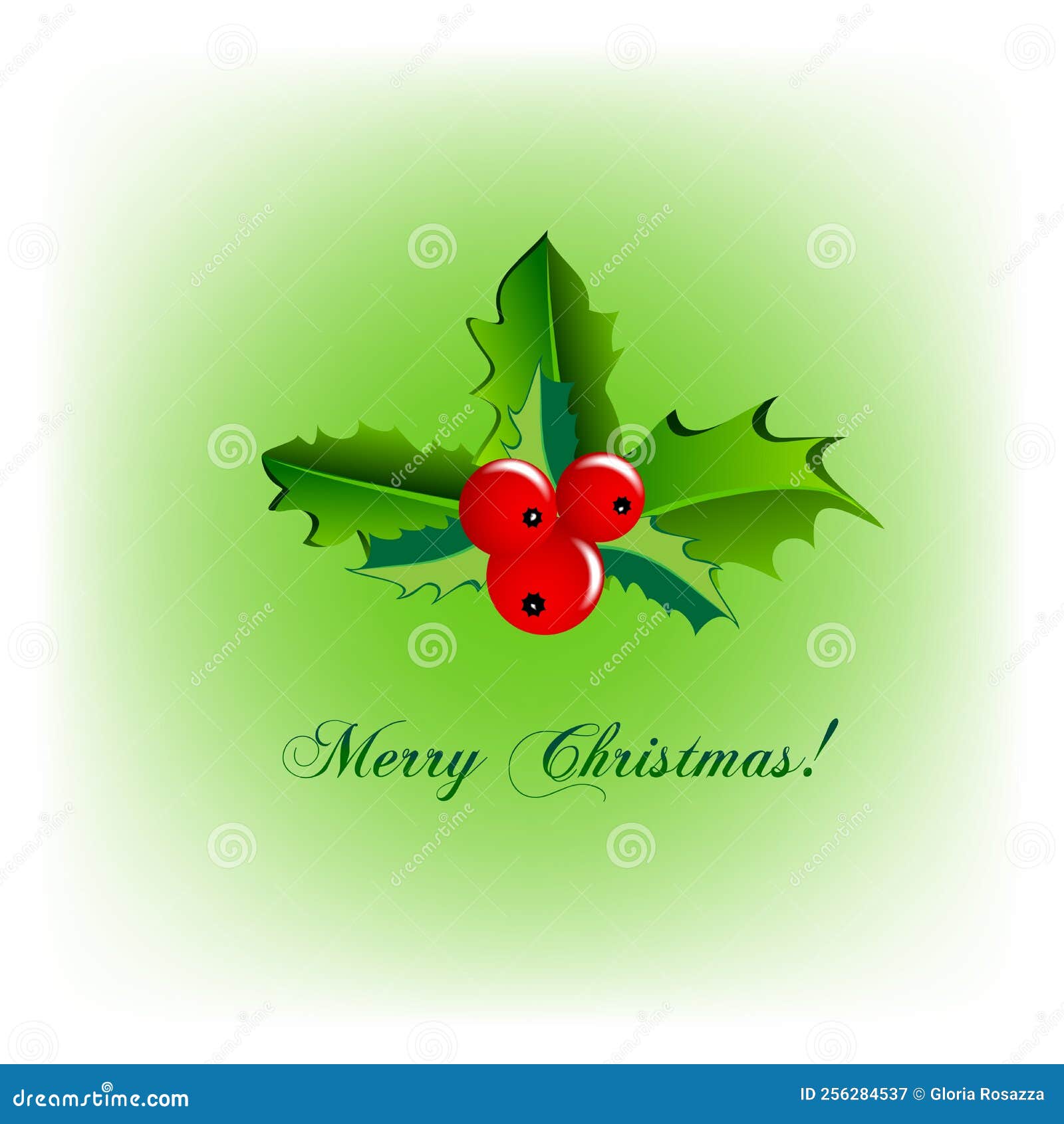 Christmas Tree Cherries Greetings Card Image Vector Stock Vector ...