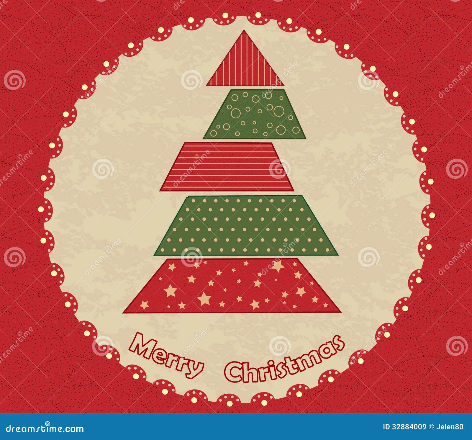 Christmas Tree in the Circle Stock Vector - Illustration of pine ...