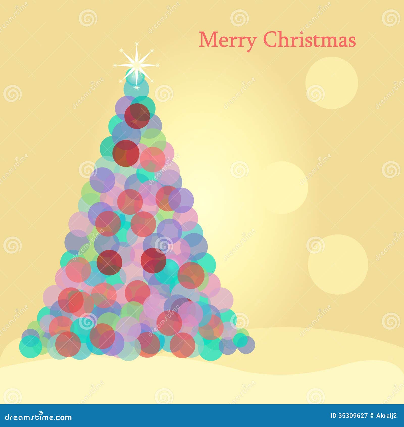 Christmas Tree Circle stock vector. Illustration of magic - 35309627