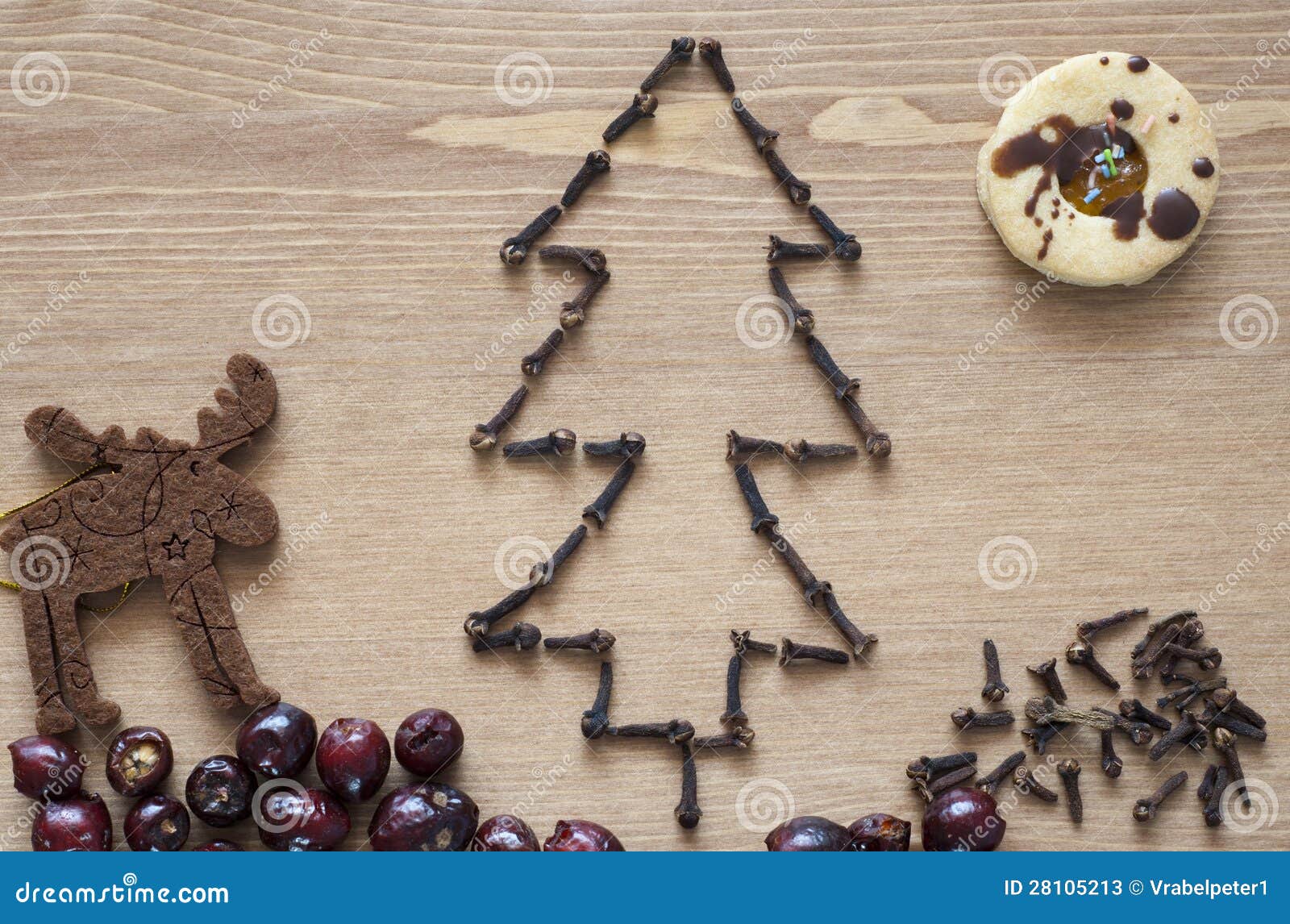 Christmas tree of cloves stock image. Image of symbol - 28105213