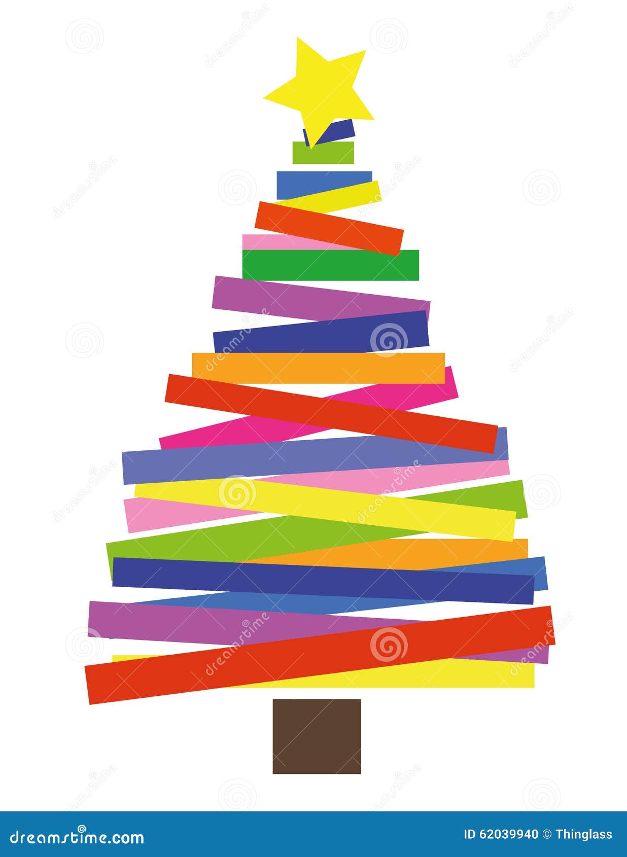 Christmas Tree Collage stock illustration. Illustration of shape - 62039940