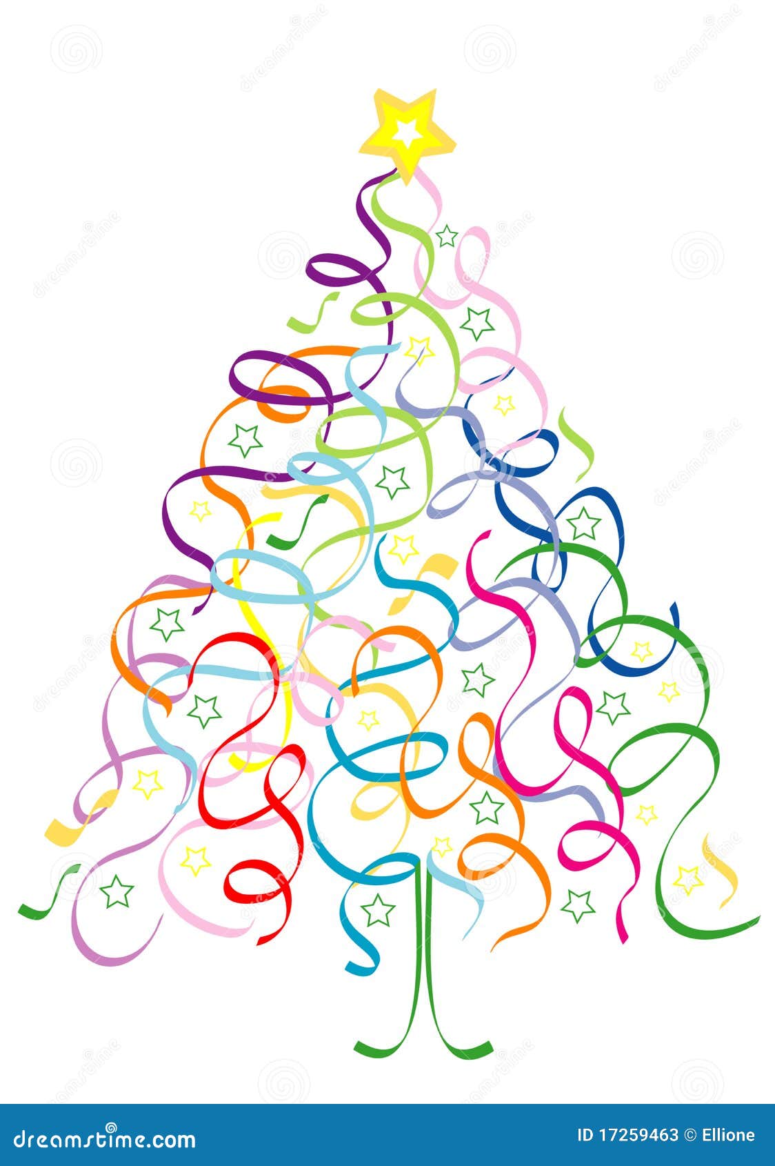 Christmas Tree of confetti stock vector. Illustration of falling - 17259463