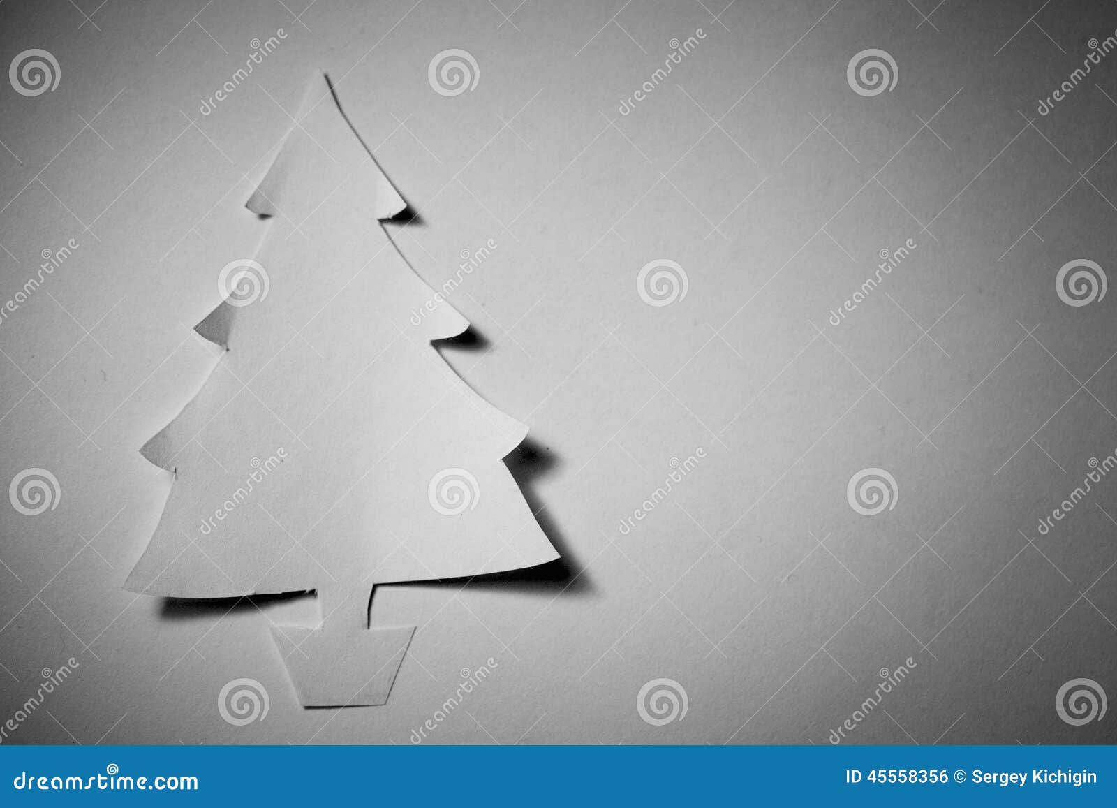 Christmas Tree Cut Out from Paper Stock Photo - Image of celebration ...