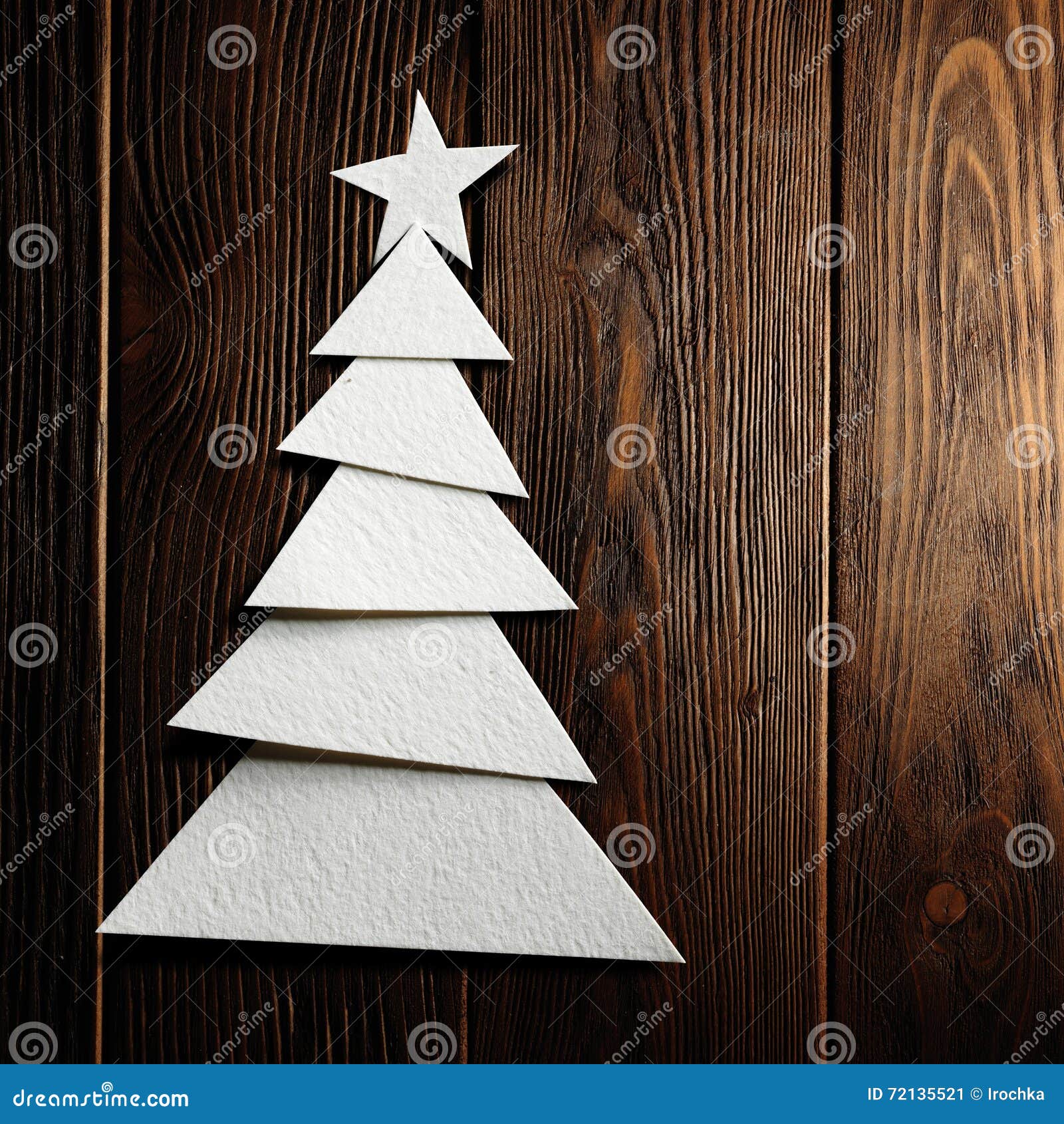 Christmas Tree Cut Out from Paper on Background Stock Image - Image of ...