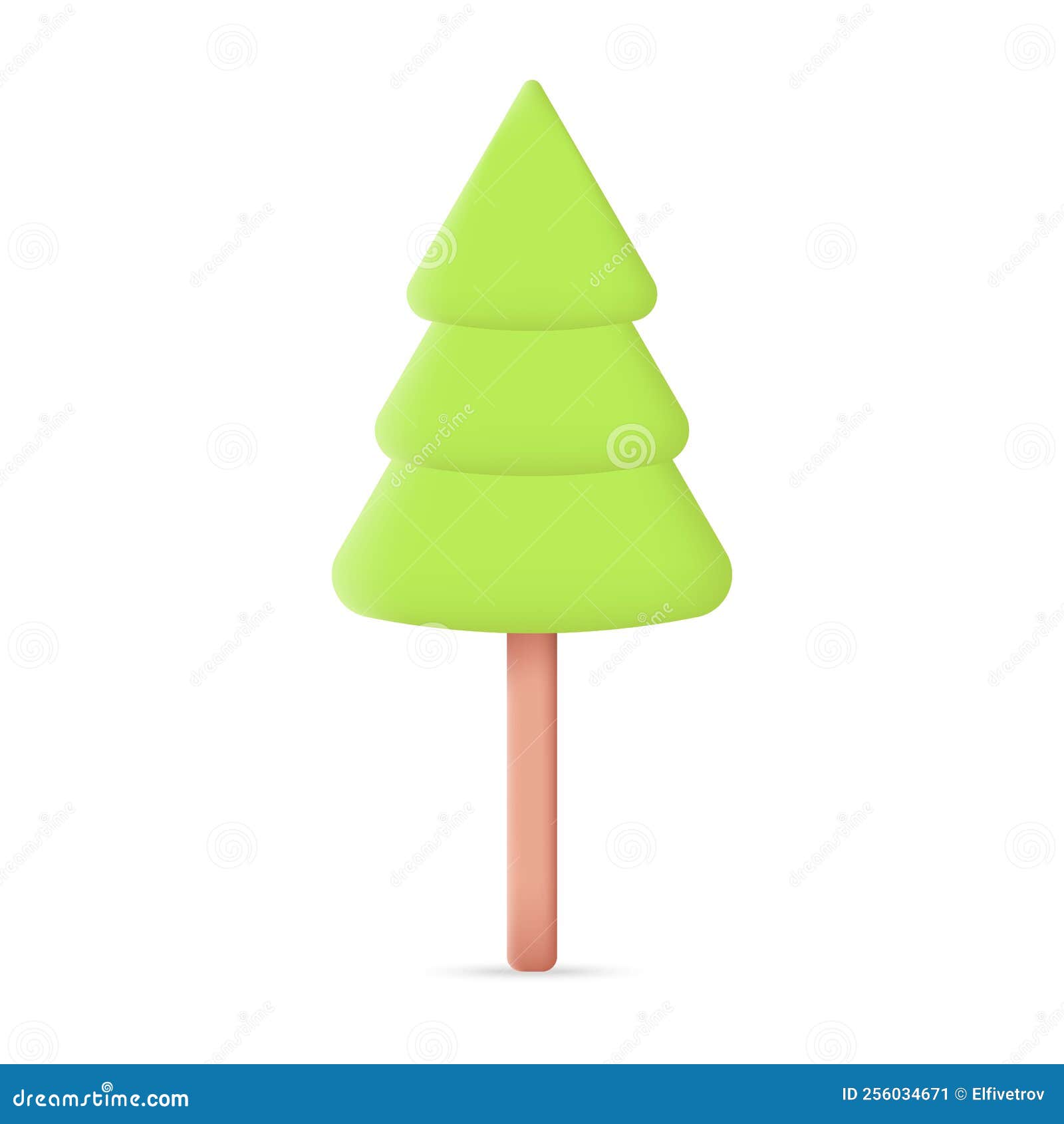 Christmas Tree 3D Icon Vector Stock Vector - Illustration of render ...
