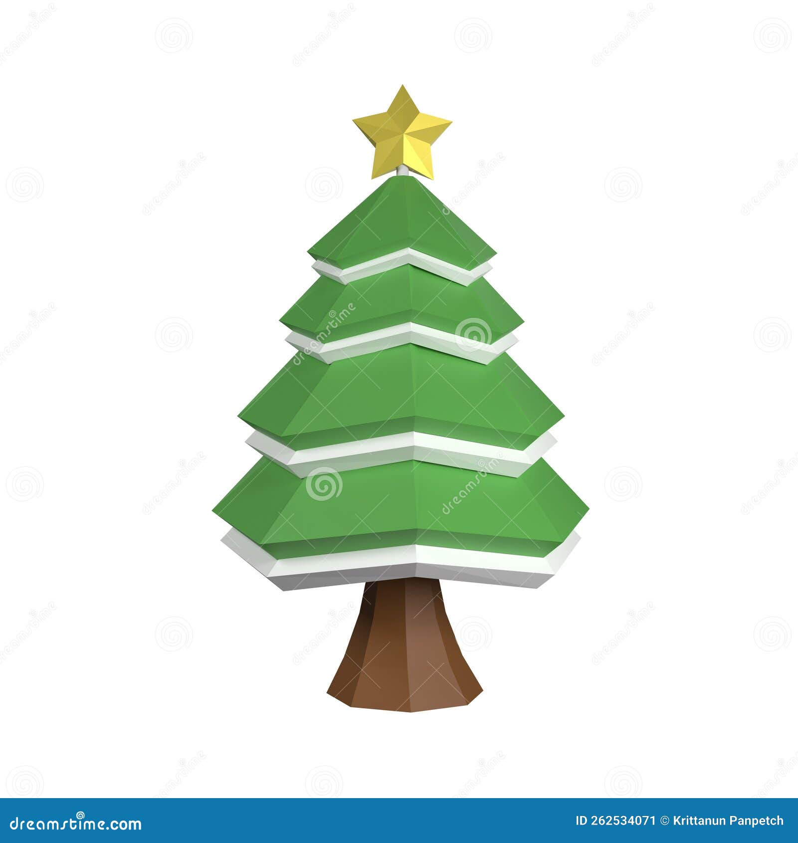 Merry Christmas and Happy New Year. 3d Tree Polygon Stock Illustration ...