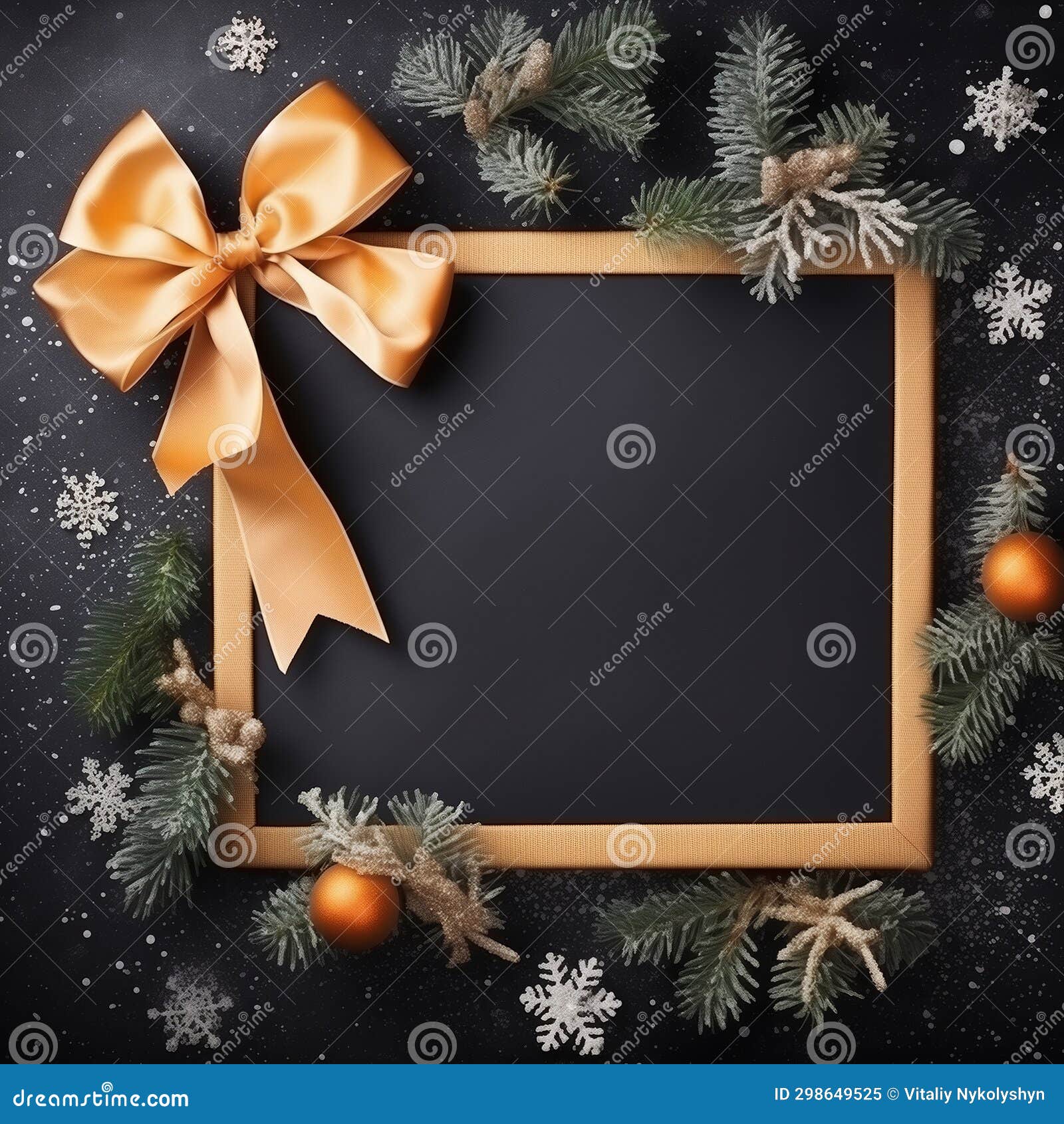 Christmas decorated frame stock image. Image of pattern - 298649525
