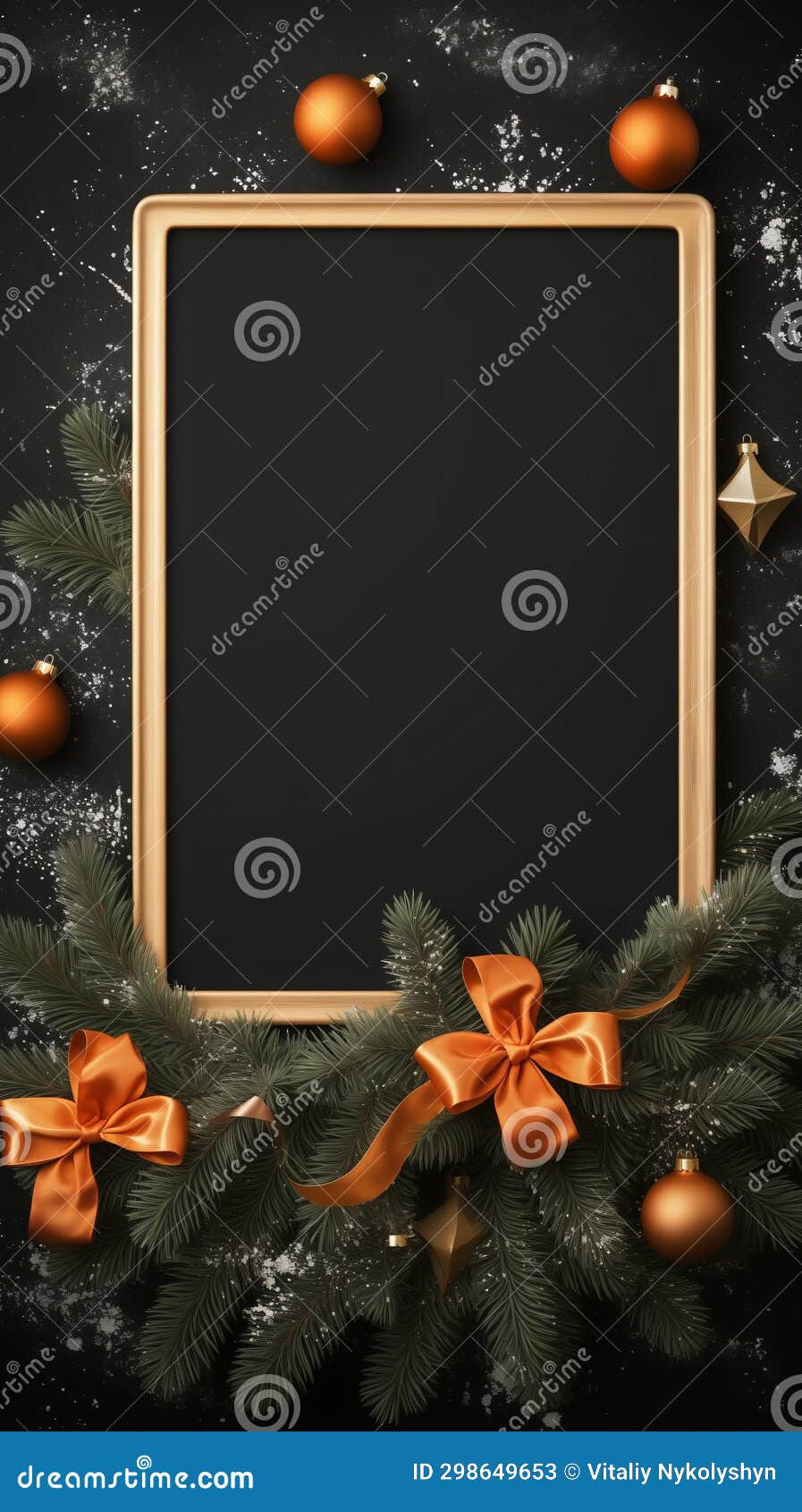 Christmas decorated frame stock illustration. Illustration of festive ...