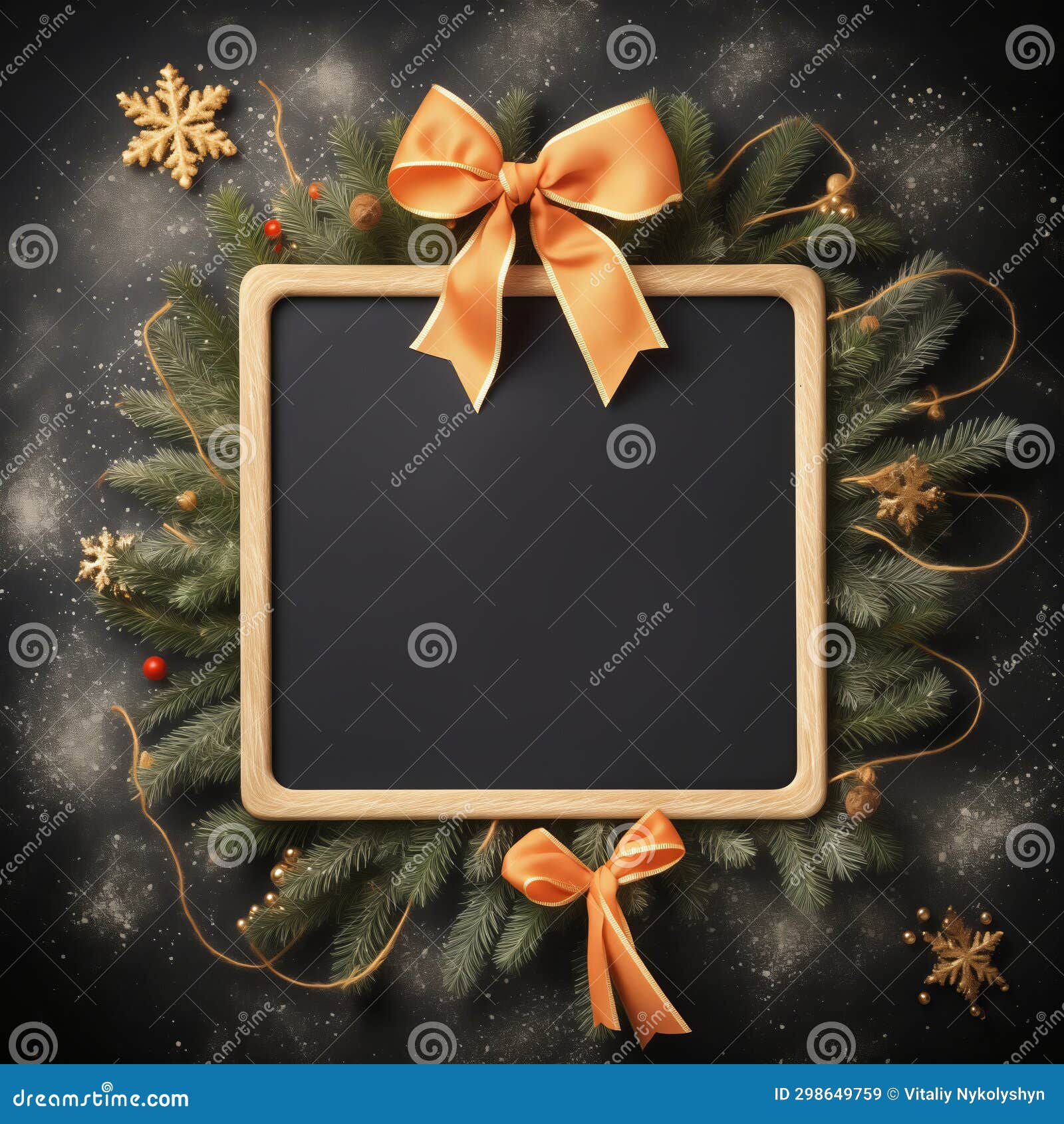 Christmas decorated frame stock image. Image of copyspace - 298649759