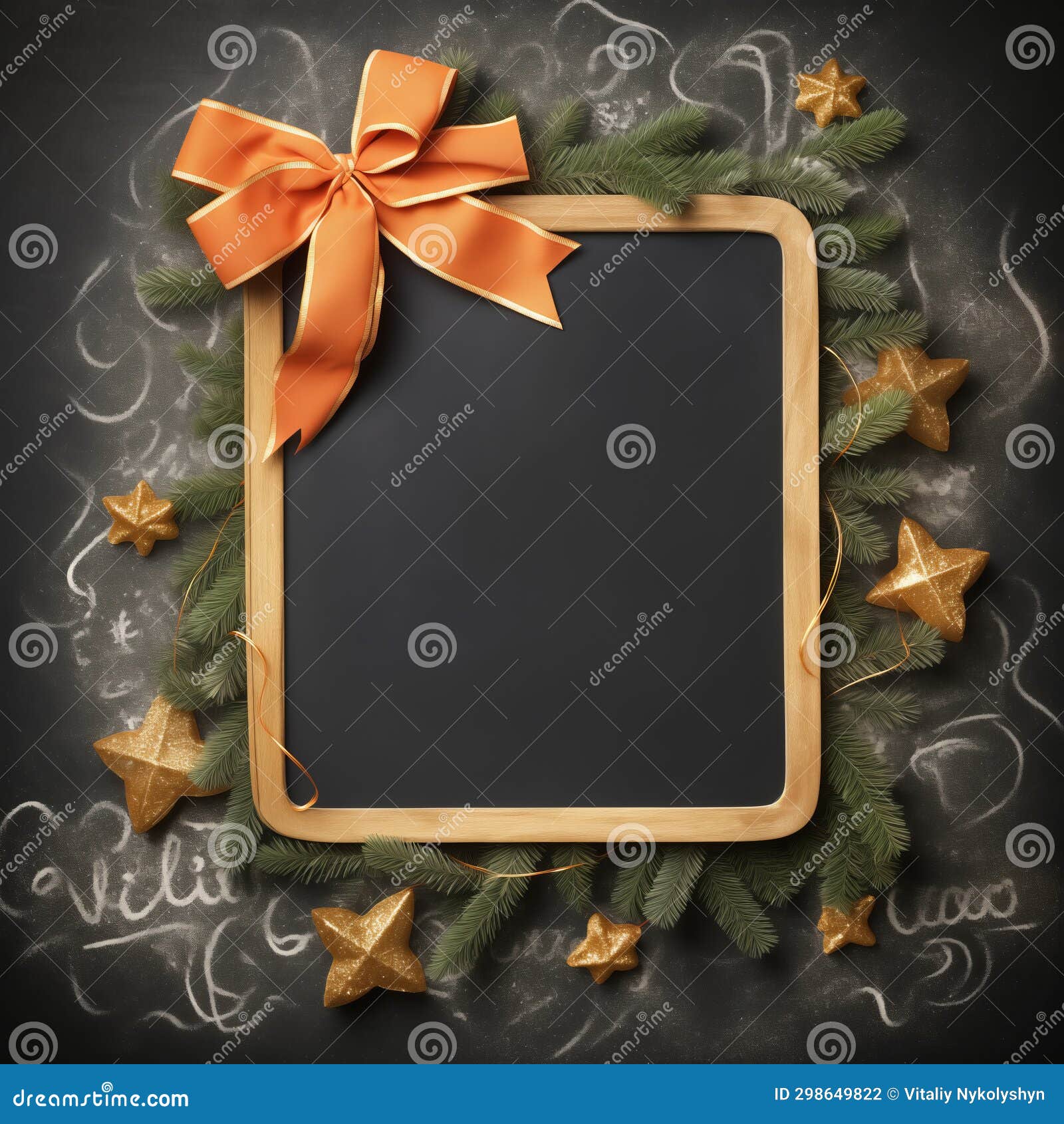 Christmas decorated frame stock photo. Image of frame - 298649822
