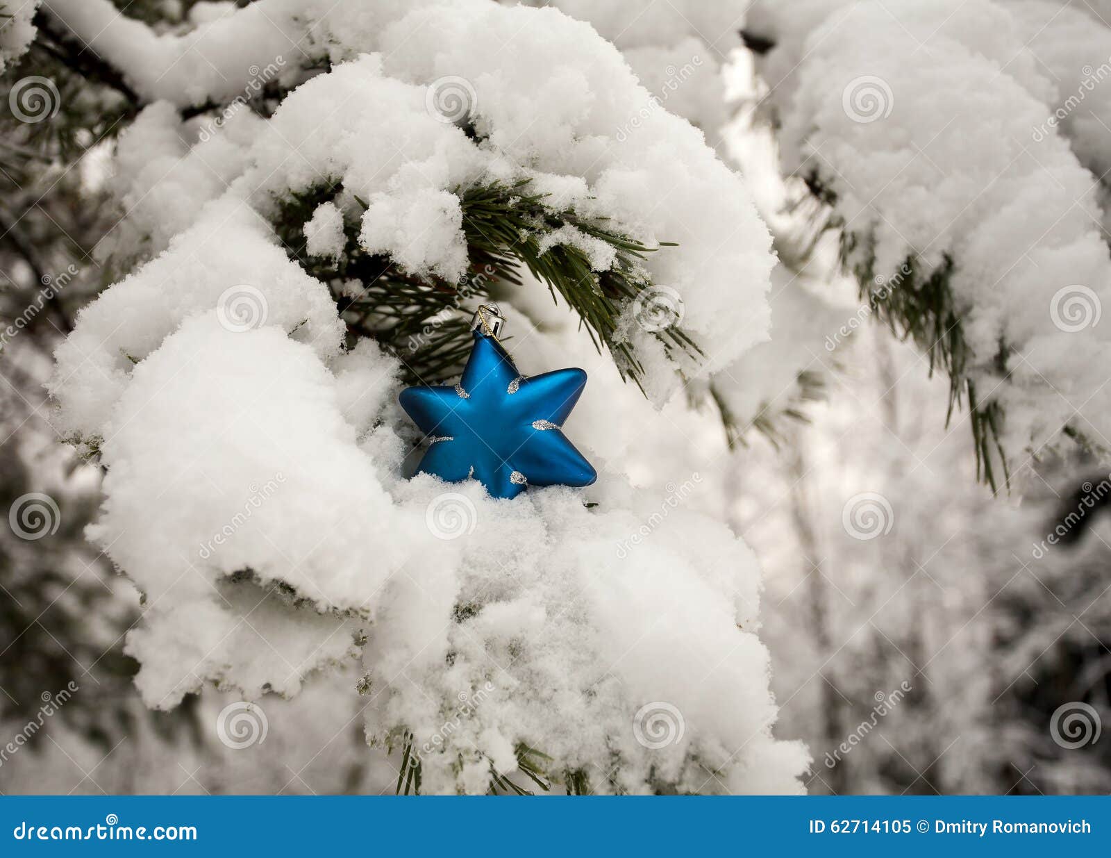 Christmas Tree Decoration - Blue Star Stock Image - Image of navidad ...