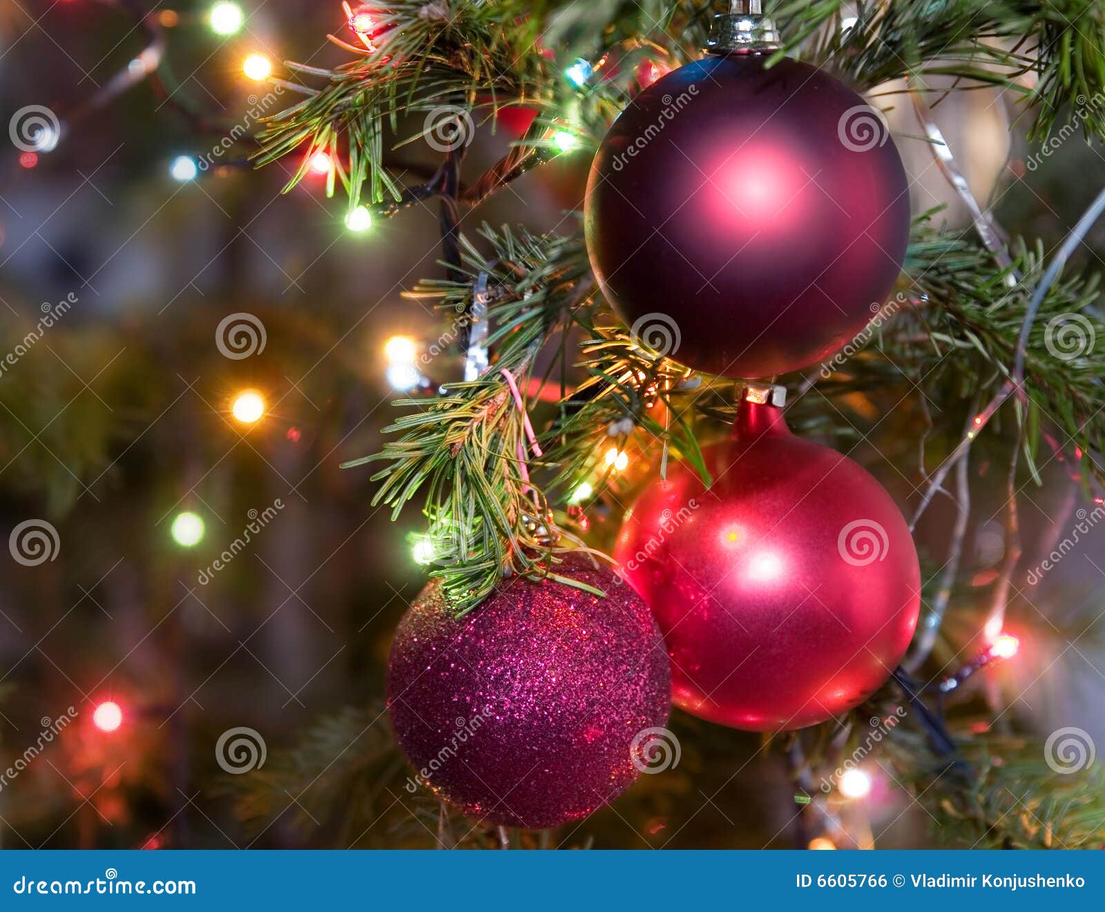 Christmas-tree decorations stock photo. Image of season - 6605766