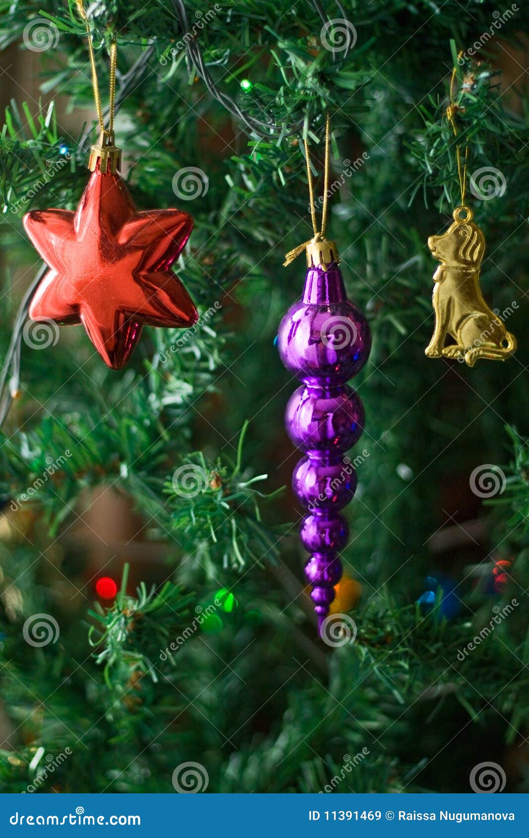 Christmas- Tree Decorations. Close Up. Stock Image - Image of year ...