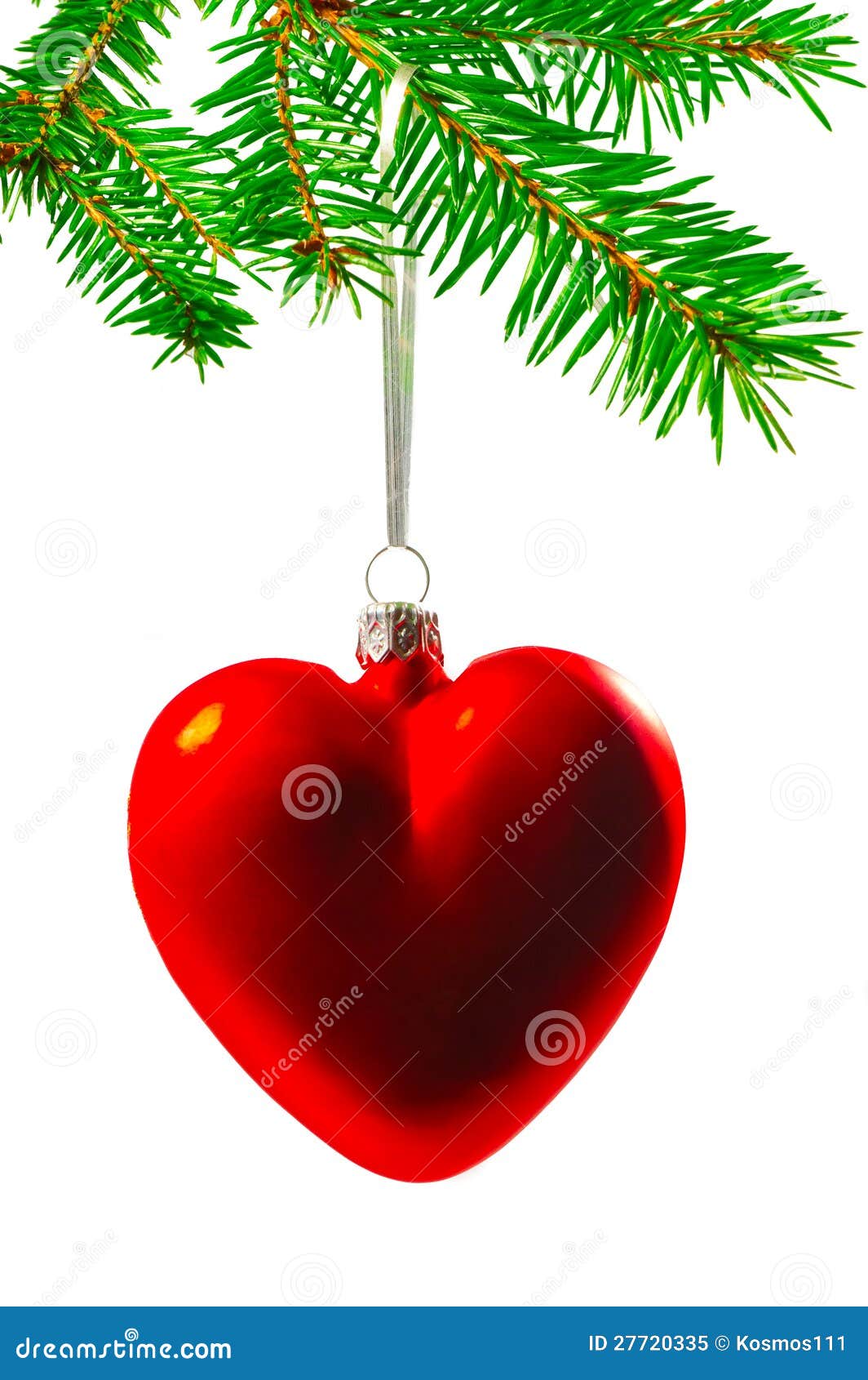 Christmas Tree Decorations in the Form of Heart Stock Image - Image of ...