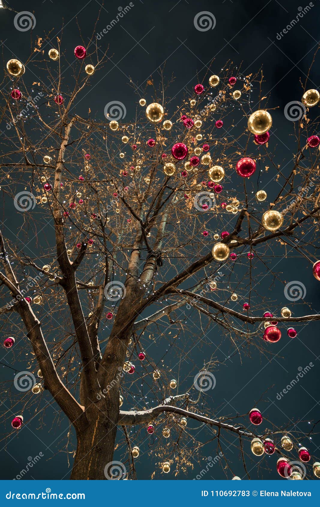Christmas Tree with Christmas Decorations at Red Square Stock Image ...