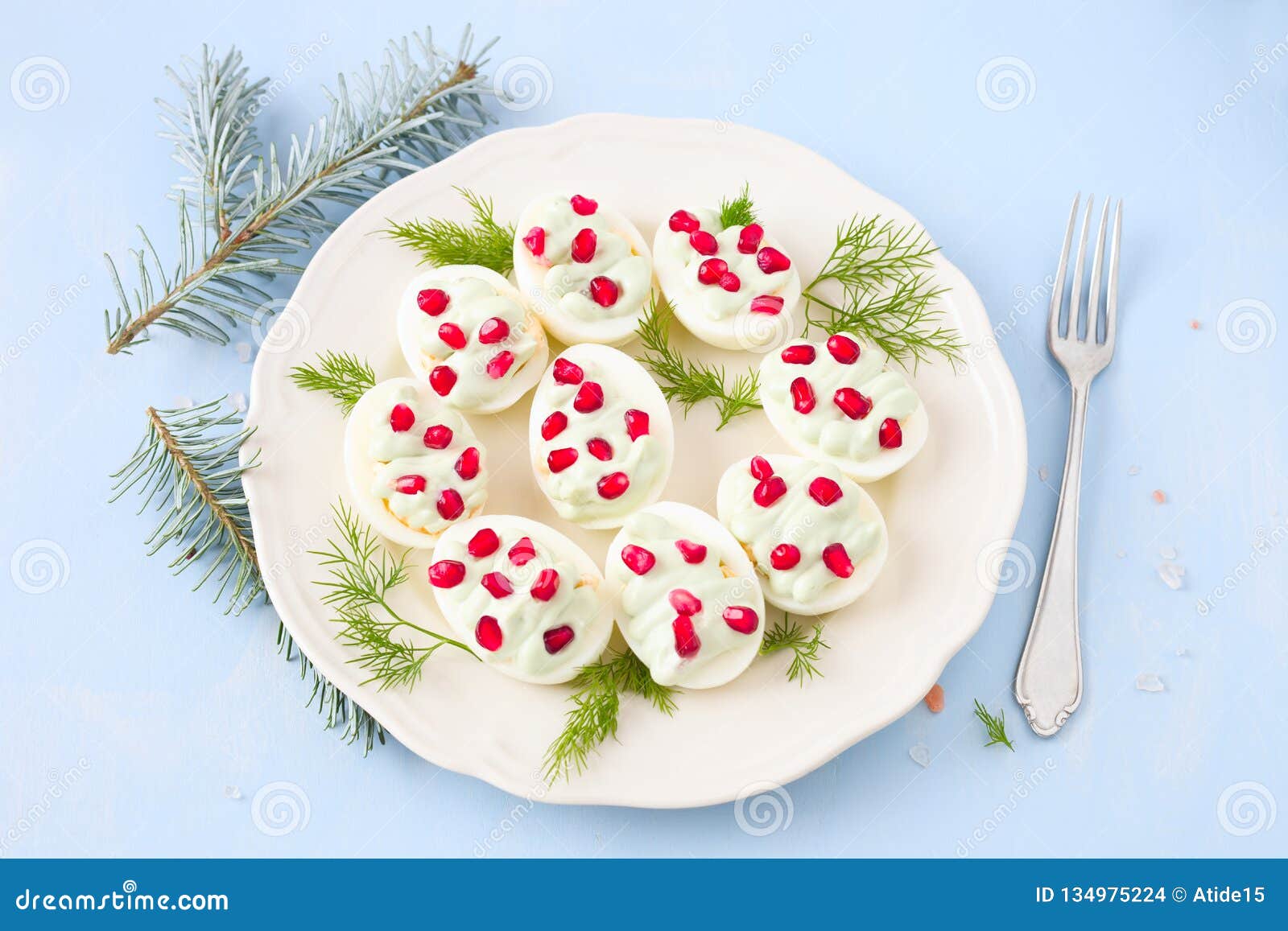 Christmas Tree Deviled Eggs. Stock Photo - Image of festive, year ...