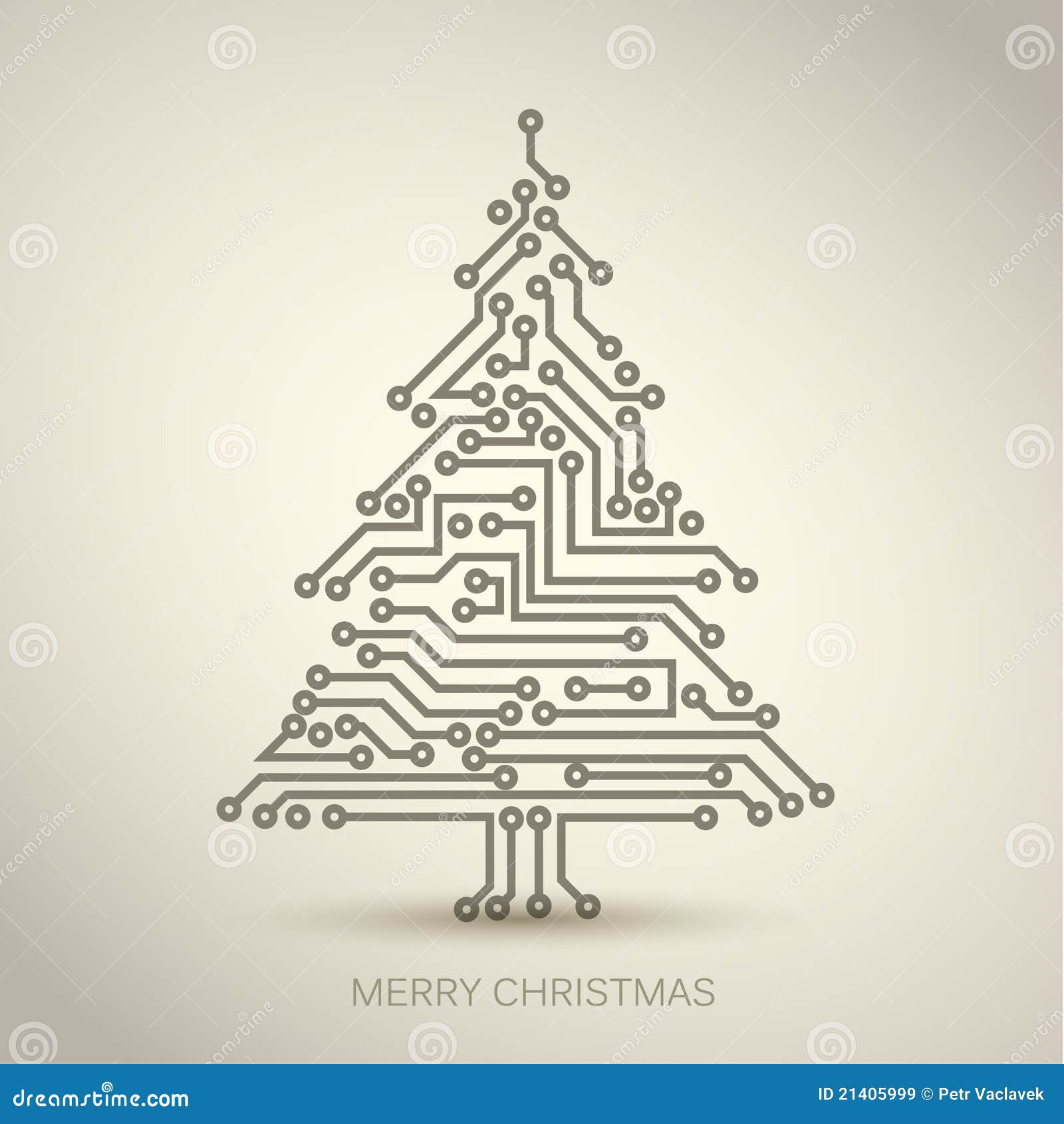 Christmas Tree from Digital Circuit Stock Illustration - Illustration ...