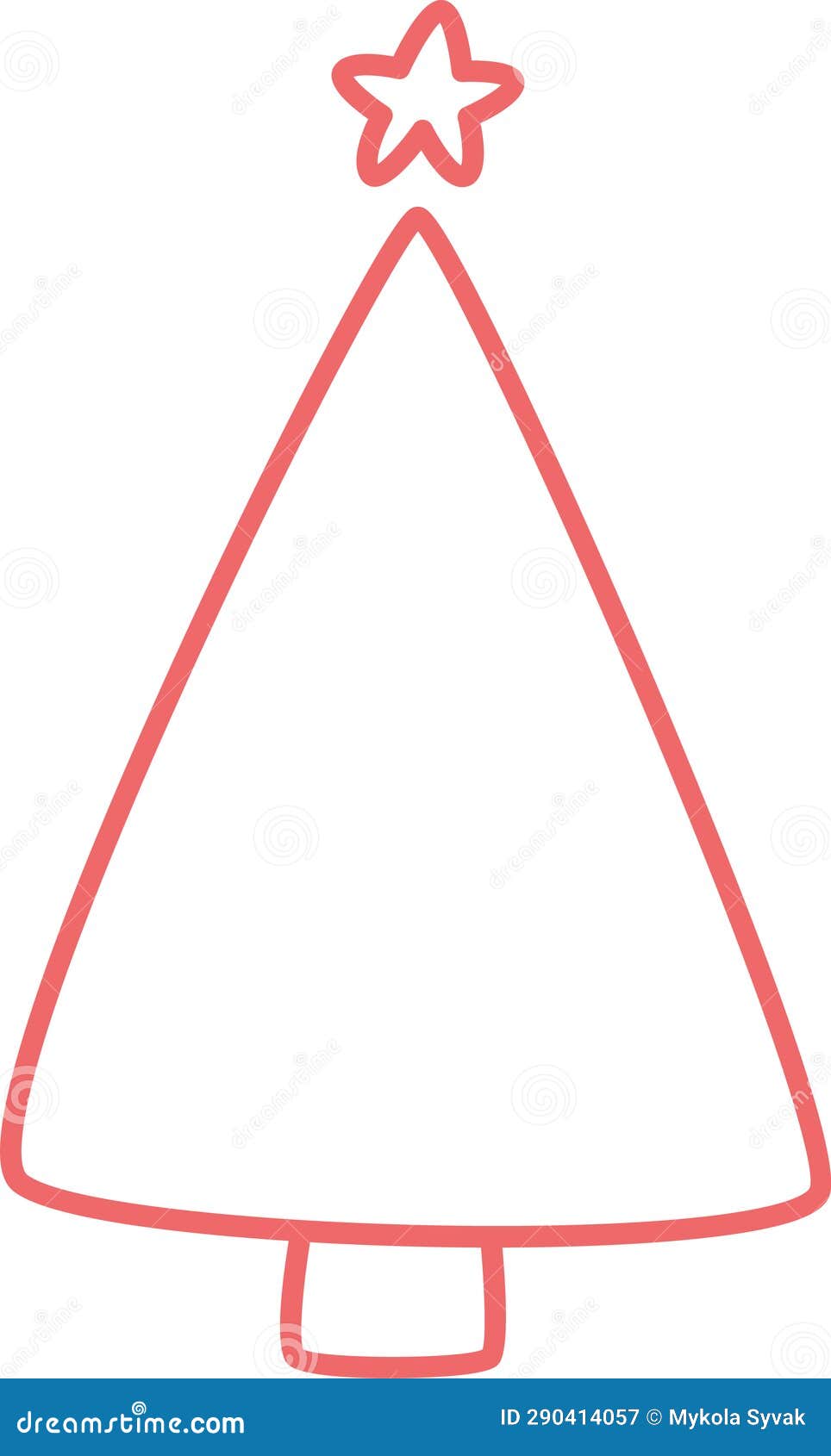 Christmas Tree Doodle stock illustration. Illustration of decoration ...