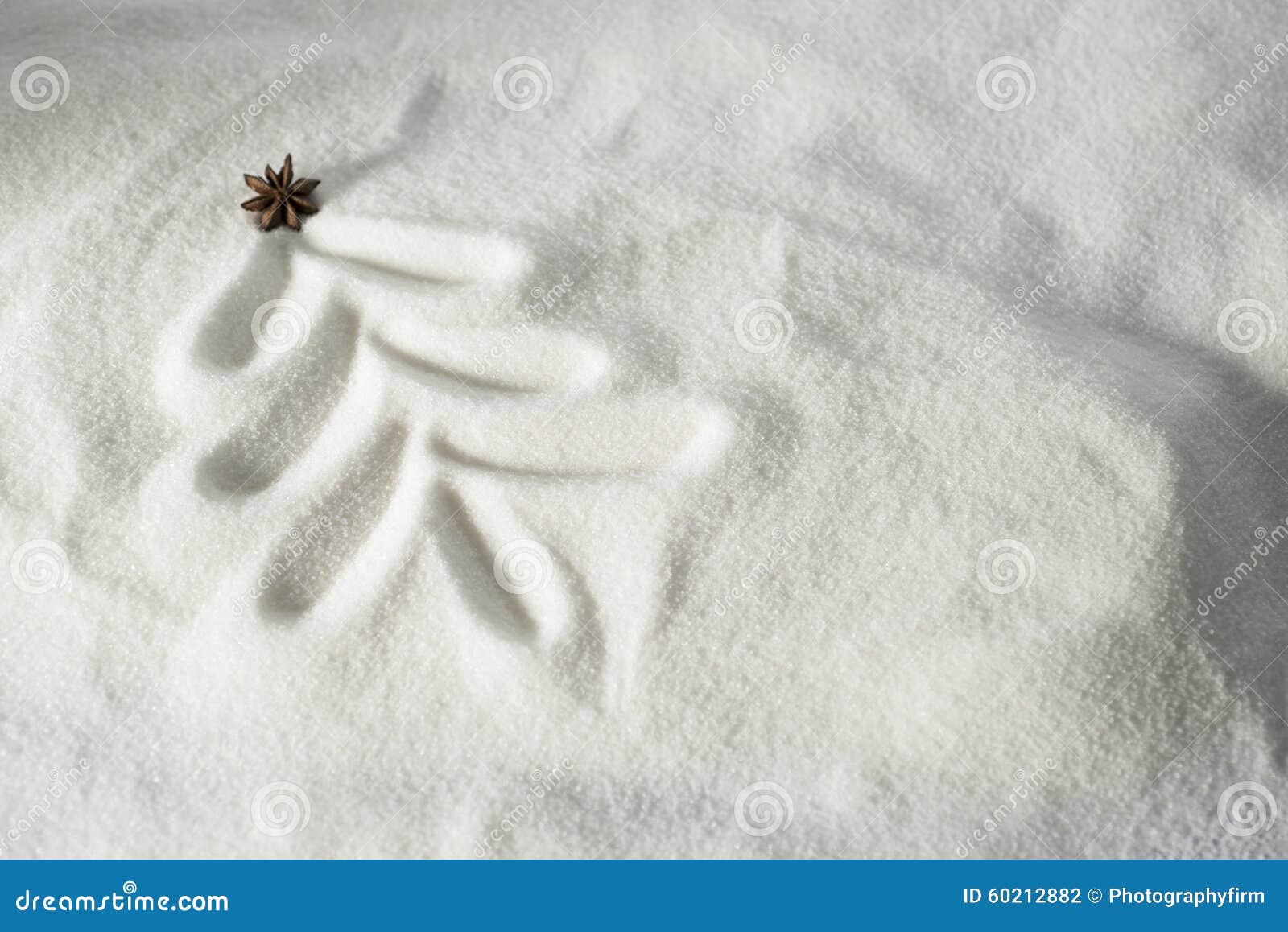 Christmas Tree Drawn in Snow Stock Photo - Image of backgrounds ...