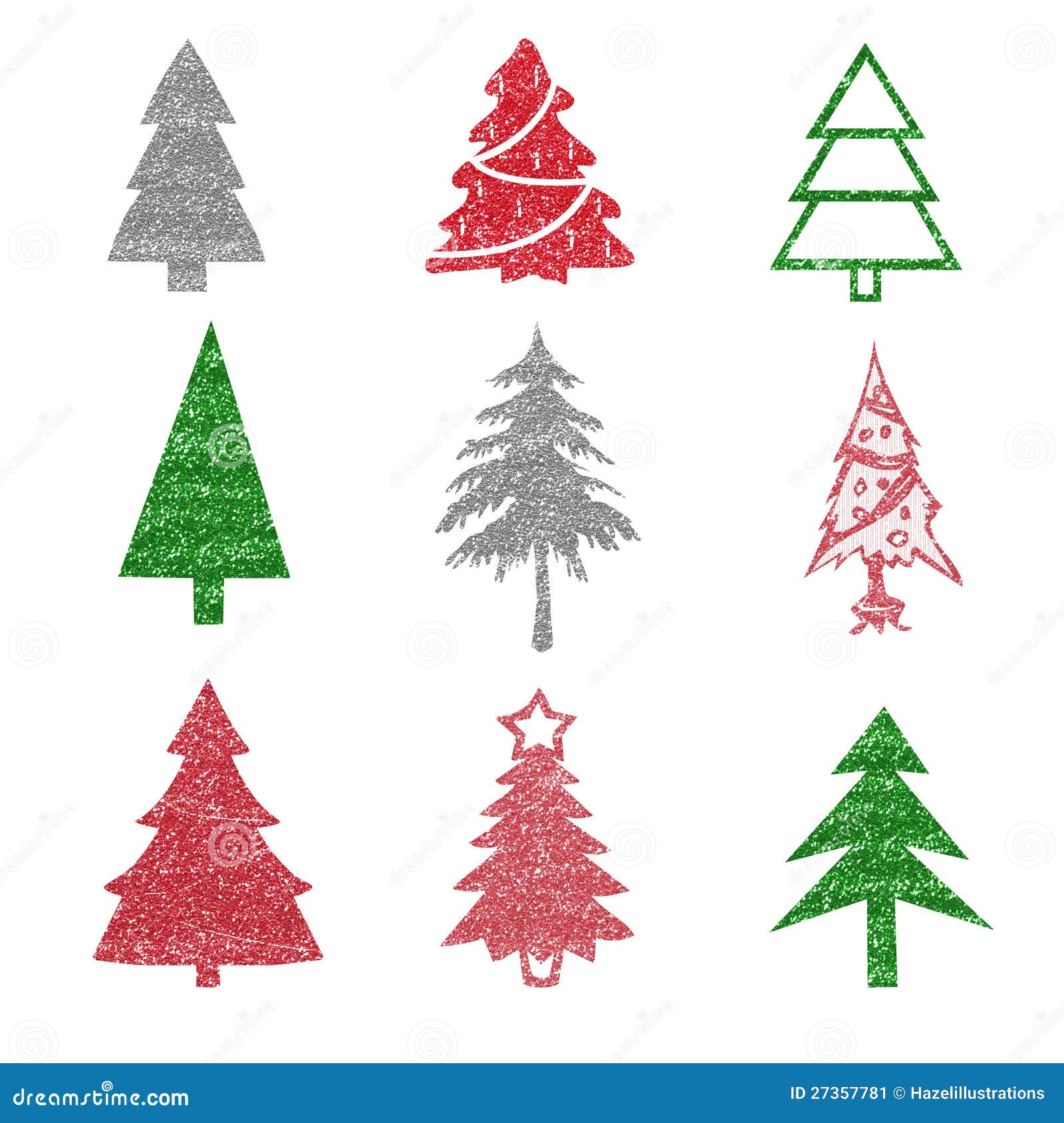 Christmas tree elements stock illustration. Illustration of ...