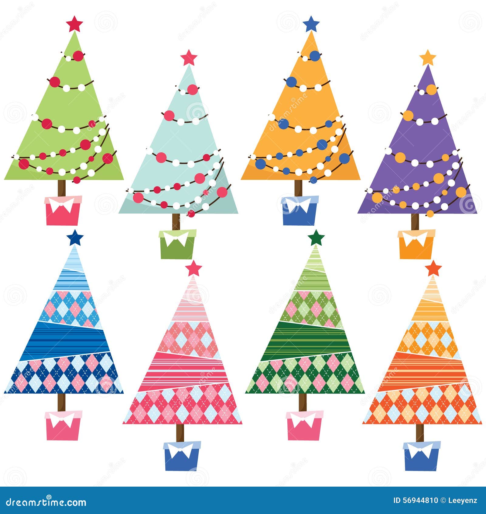 Christmas Tree Elements stock vector. Illustration of colorful - 56944810