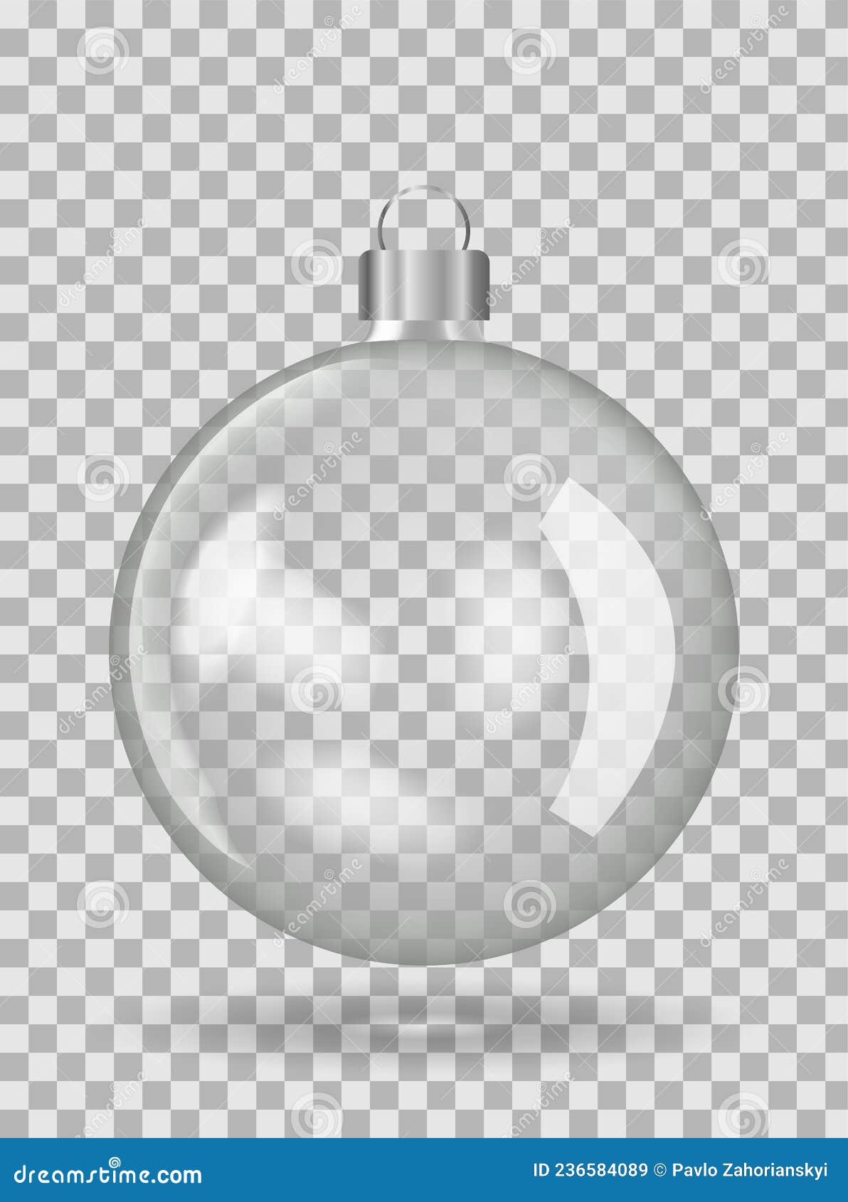 Christmas Tree Empty Ball Isolated Transparent Background. Vector ...