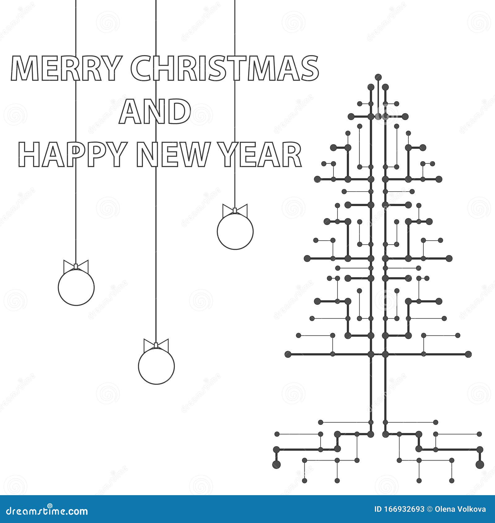 Christmas Tree in the Form of a Technological Tree. Technological Tree ...