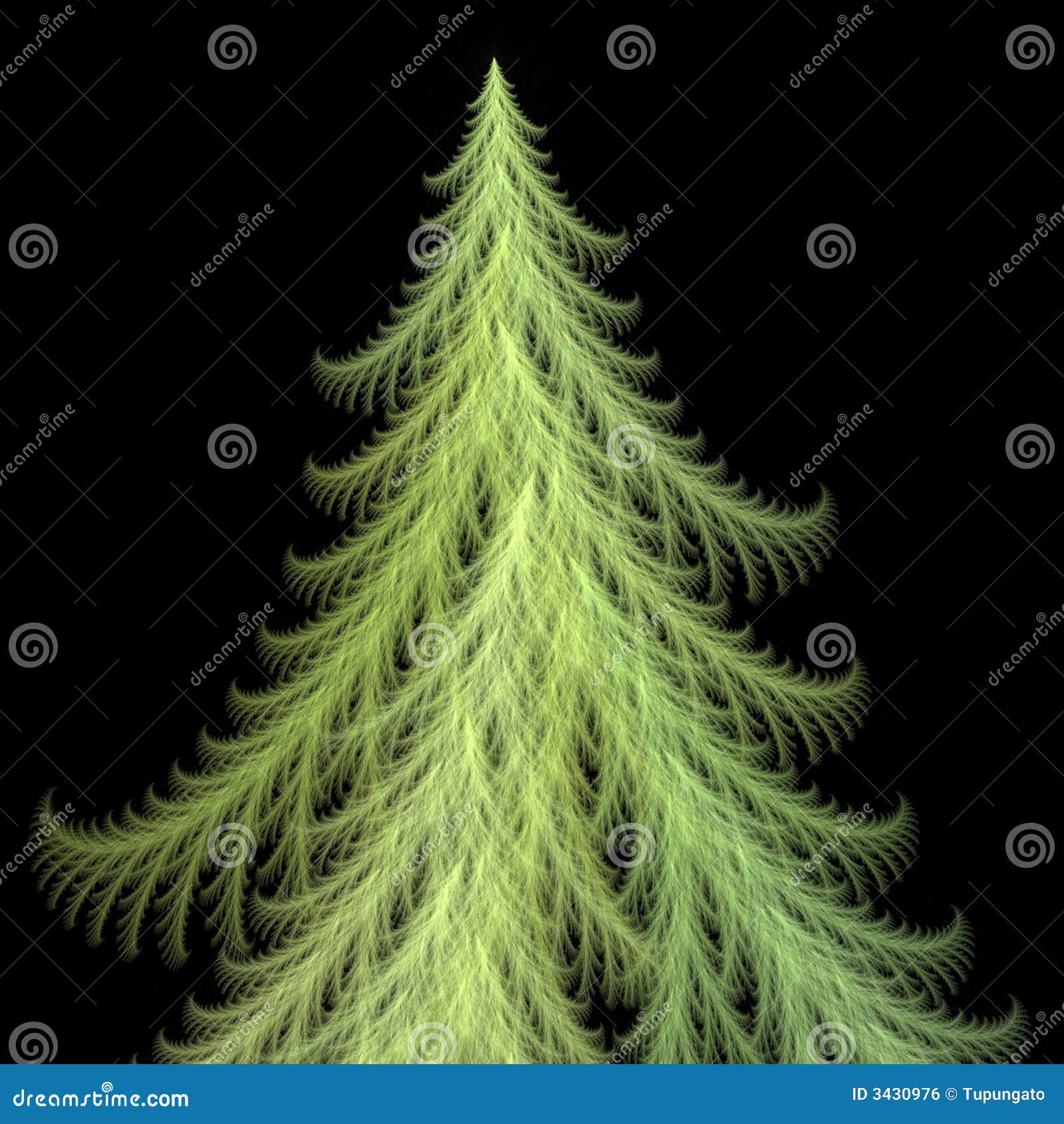 Christmas tree fractal stock illustration. Illustration of abstract ...